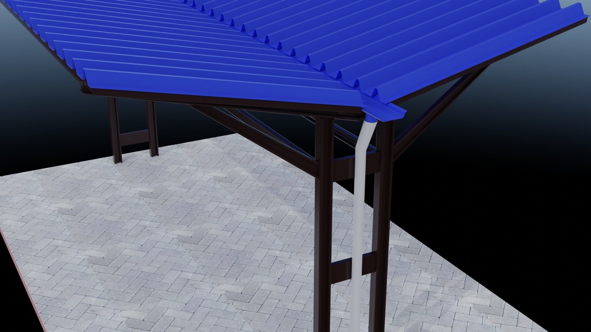 3D model Butterfly roof Bus Shade 3D model VR / AR / low-poly | CGTrader