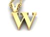 W Letter Initial Charm Gold Alphabet Charms 3D model | CGTrader