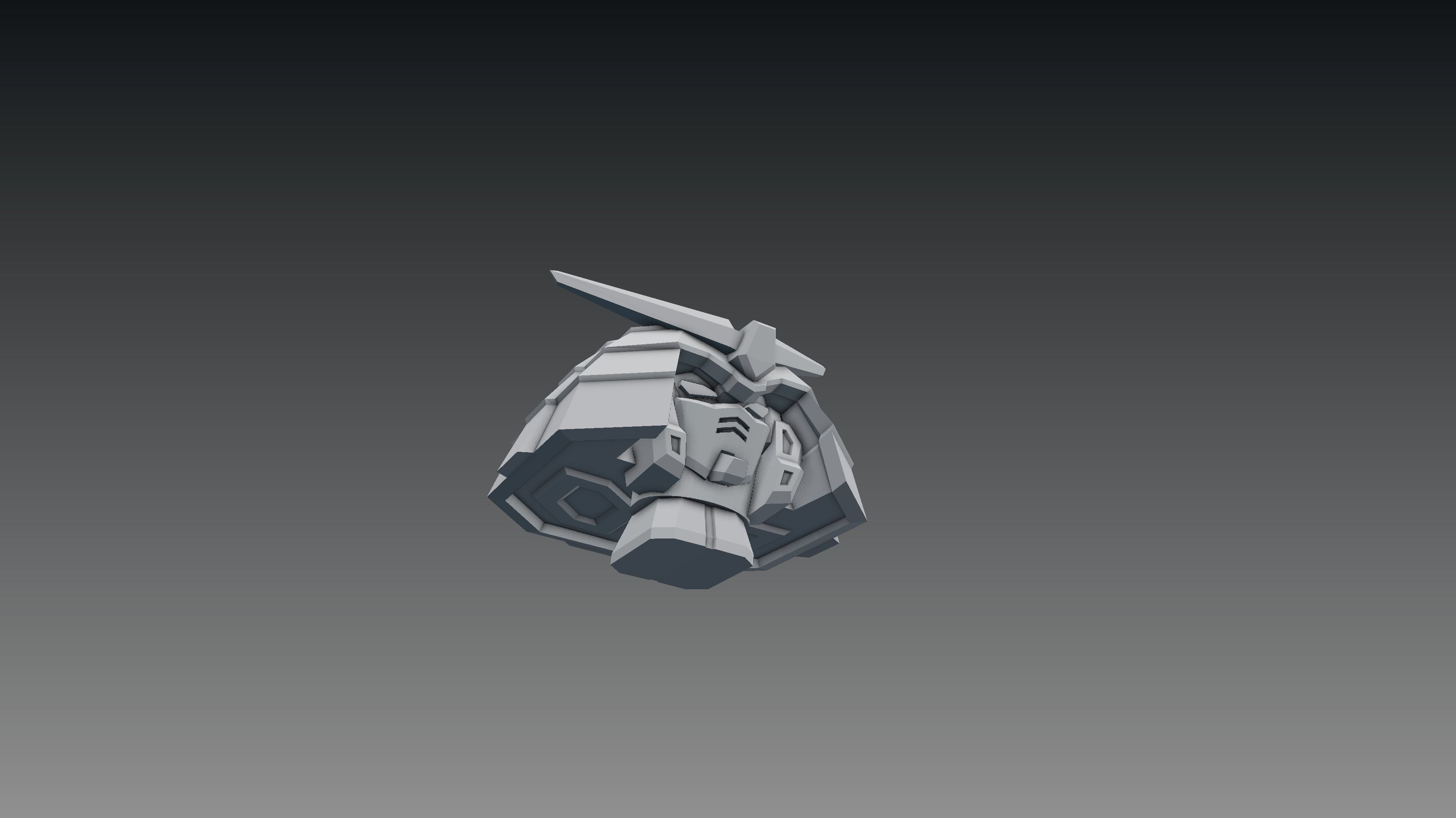 Nether Gundam Head free 3D model 3D printable | CGTrader