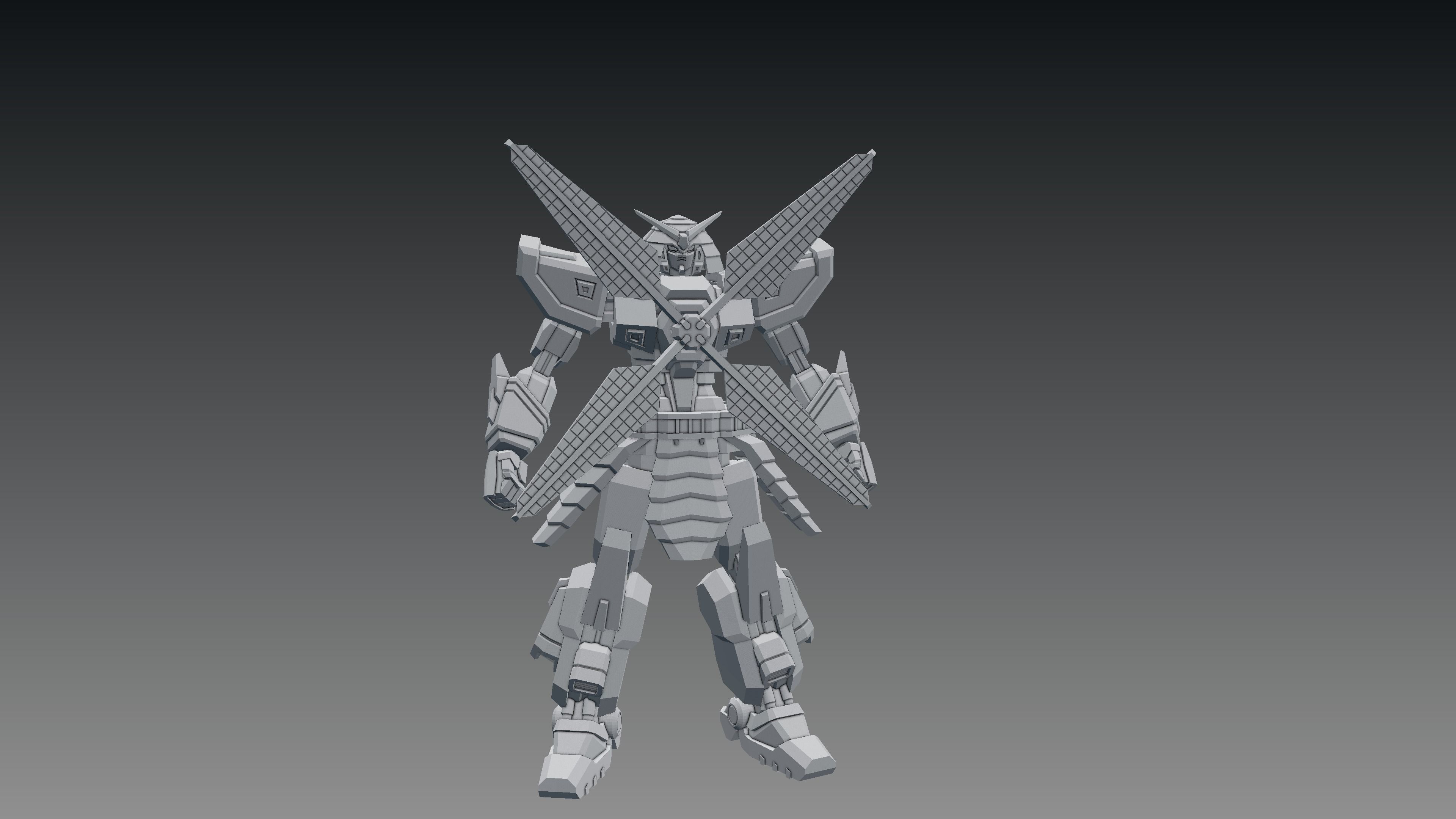 Nether Gundam Head free 3D model 3D printable | CGTrader