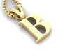 B Letter Initial Charm Gold Alphabet Charms 3D model | CGTrader