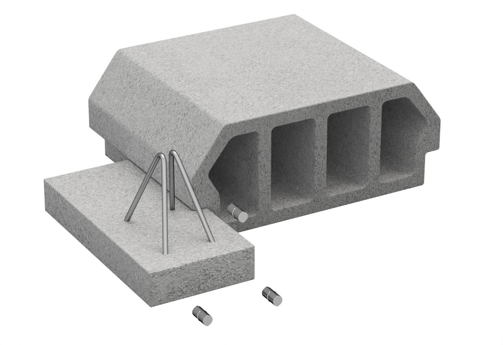Concrete Floor Slab Block System 3D model | CGTrader