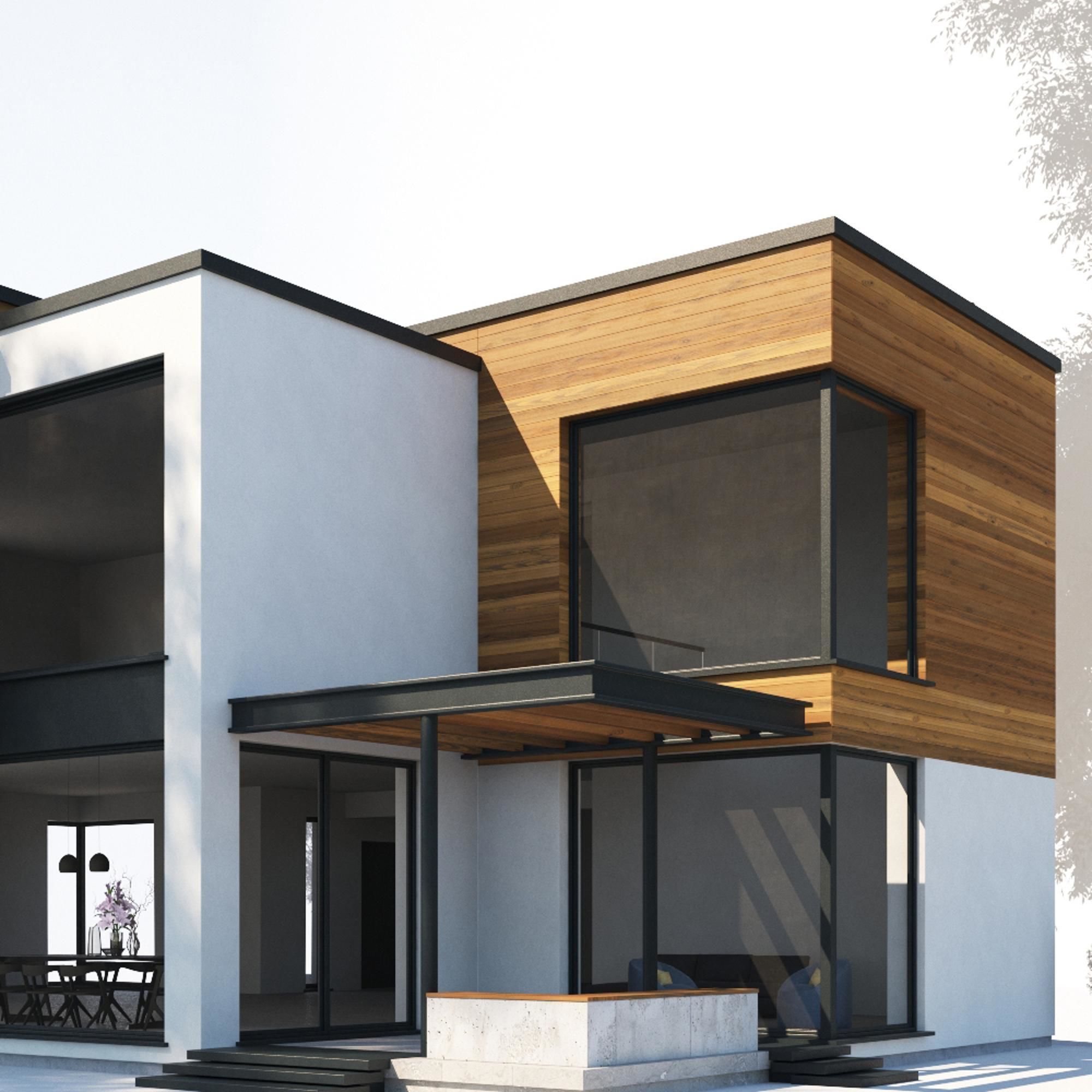 single villa family Modern architecture Texture | CGTrader