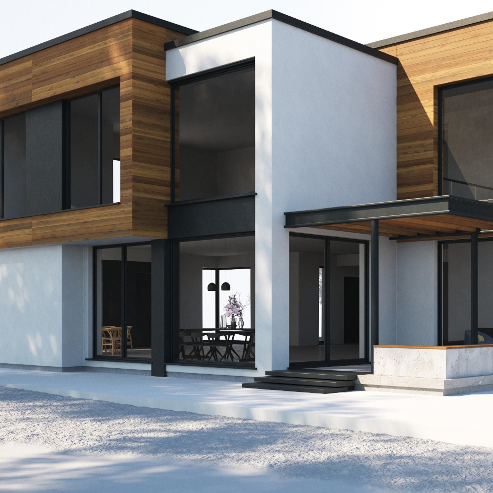 single villa family Modern architecture Texture | CGTrader