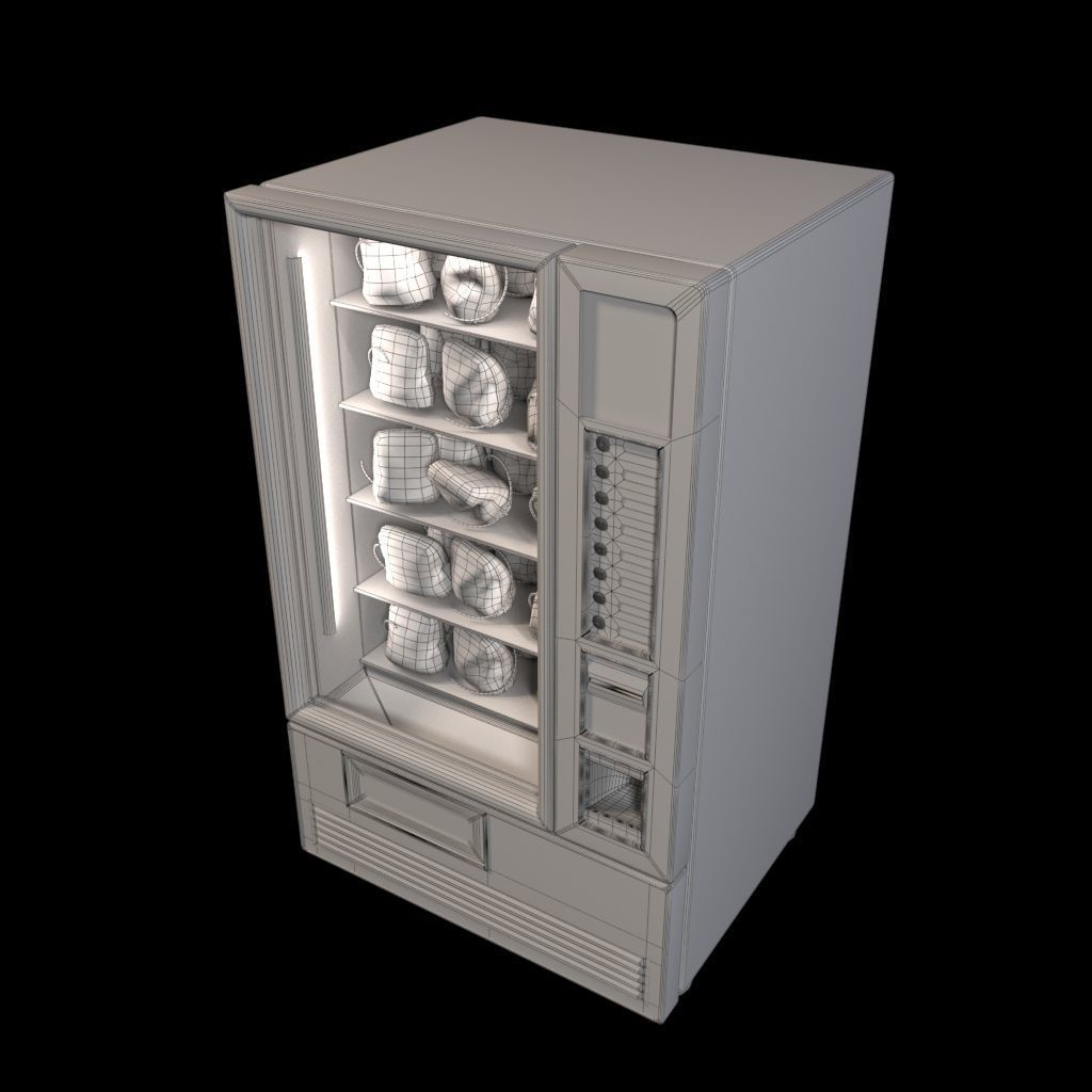 3D model Futuristic Low-Poly Vending machine VR / AR / low-poly | CGTrader