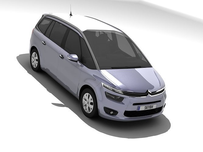 3D model Citroen grand C4 Picasso 2013 VR / AR / low-poly | CGTrader