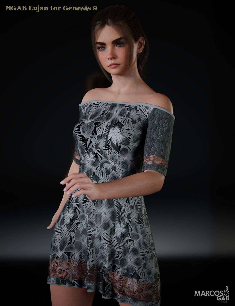 MGAB Lujan for Genesis 9 3D model animated rigged | CGTrader