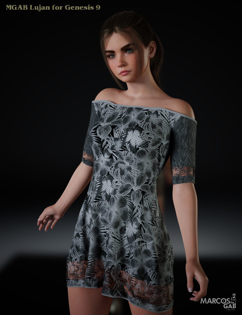 MGAB Lujan for Genesis 9 3D model animated rigged | CGTrader