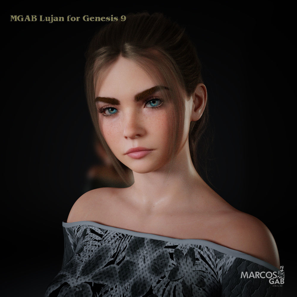 MGAB Lujan for Genesis 9 3D model animated rigged | CGTrader