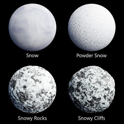 Texture Snow Themed PBR Texture Pack 4K Texture VR / AR / low-poly ...