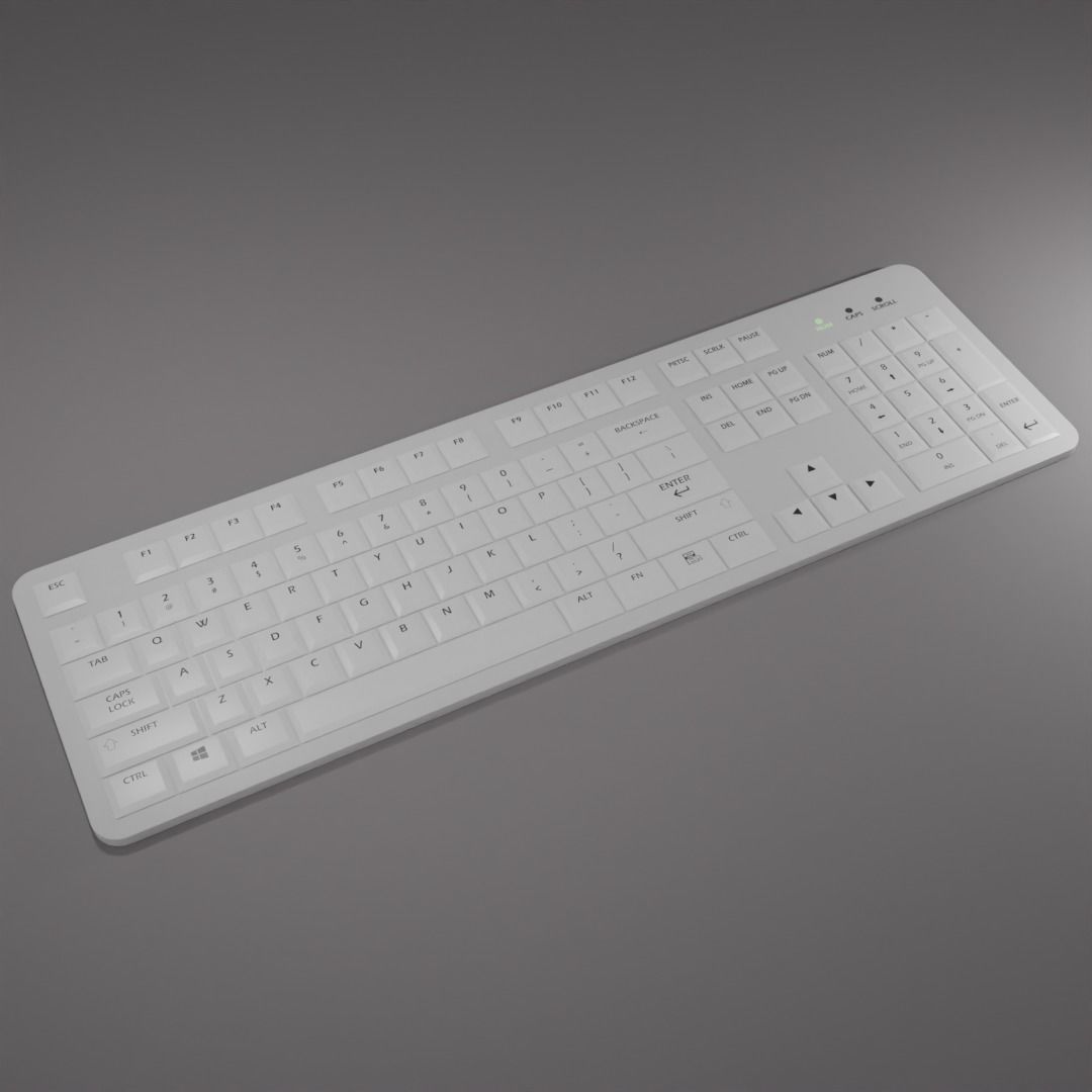 Simple PC Keyboard QWERTY free VR / AR / low-poly 3D model | CGTrader