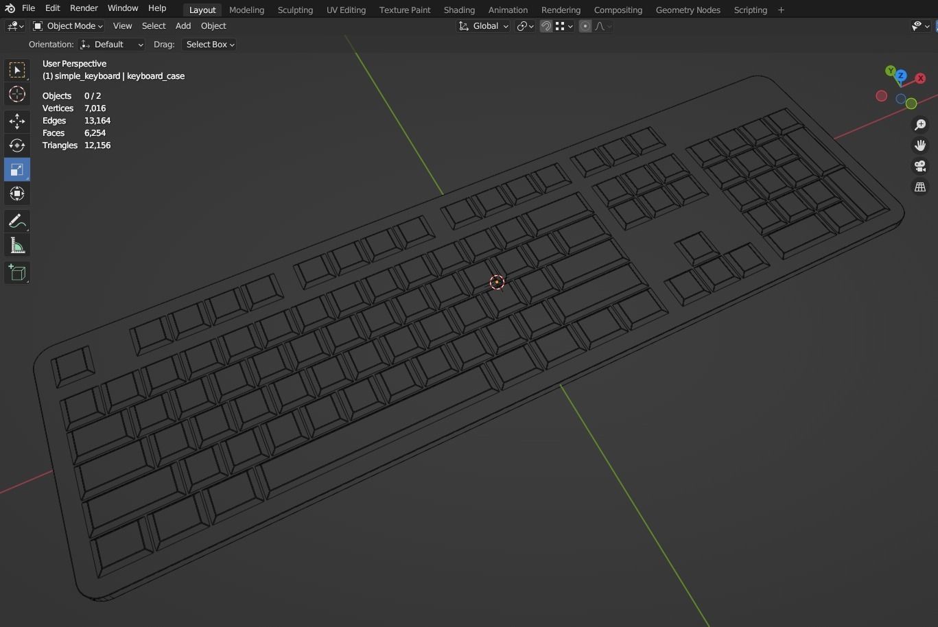 Simple PC Keyboard QWERTY free VR / AR / low-poly 3D model | CGTrader