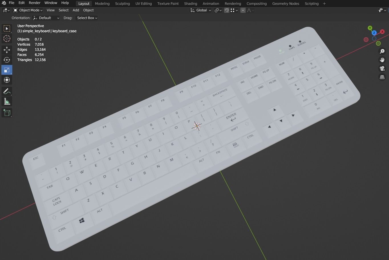 Simple PC Keyboard QWERTY free VR / AR / low-poly 3D model | CGTrader