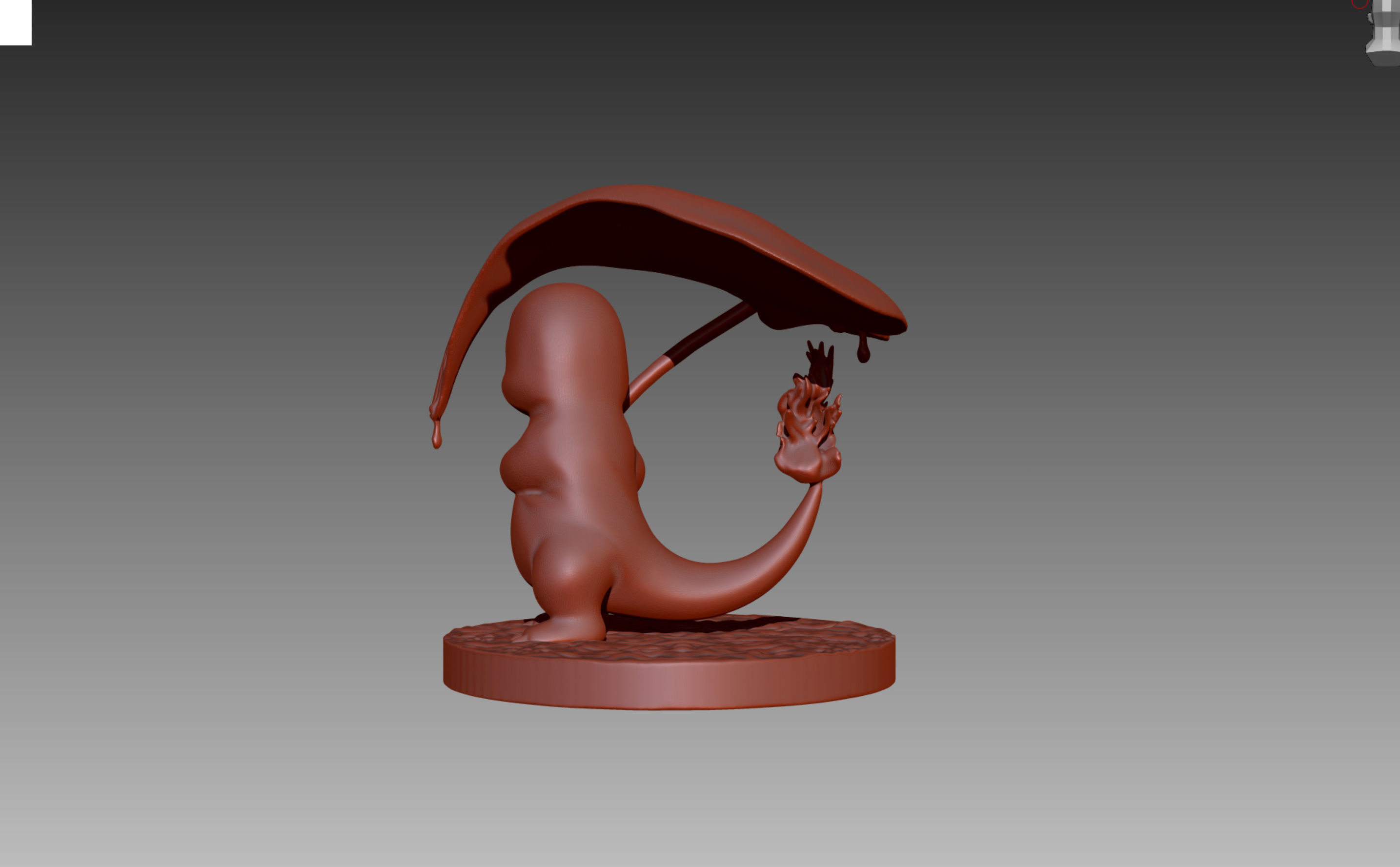 Charmander in rain Pokemon OBJ STL 3D model 3D printable | CGTrader