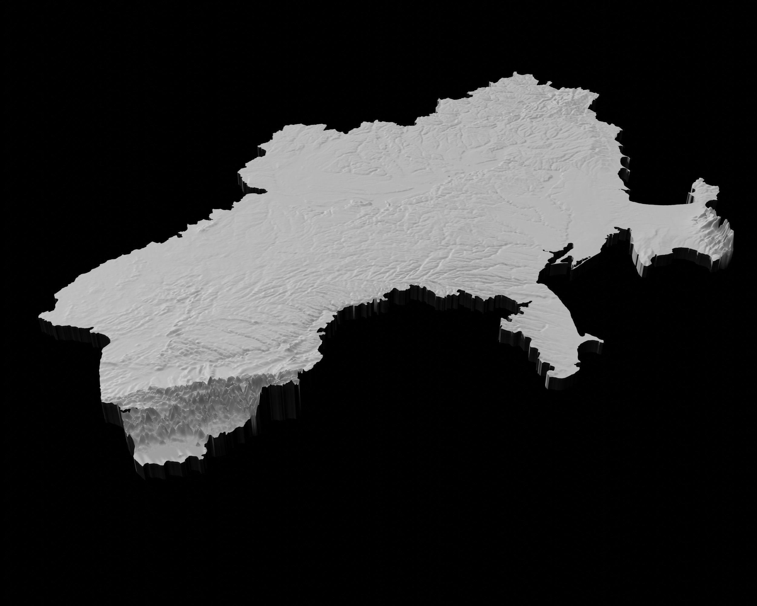 3D Topographical Map of Ukraine 3D model 3D printable | CGTrader