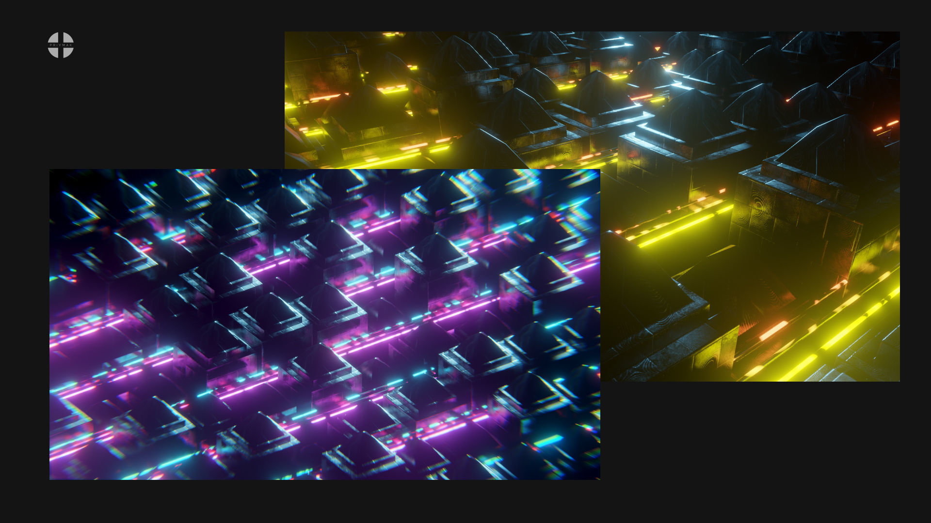 FREE Geometry node Blender 3D neon animation scene free 3D model ...