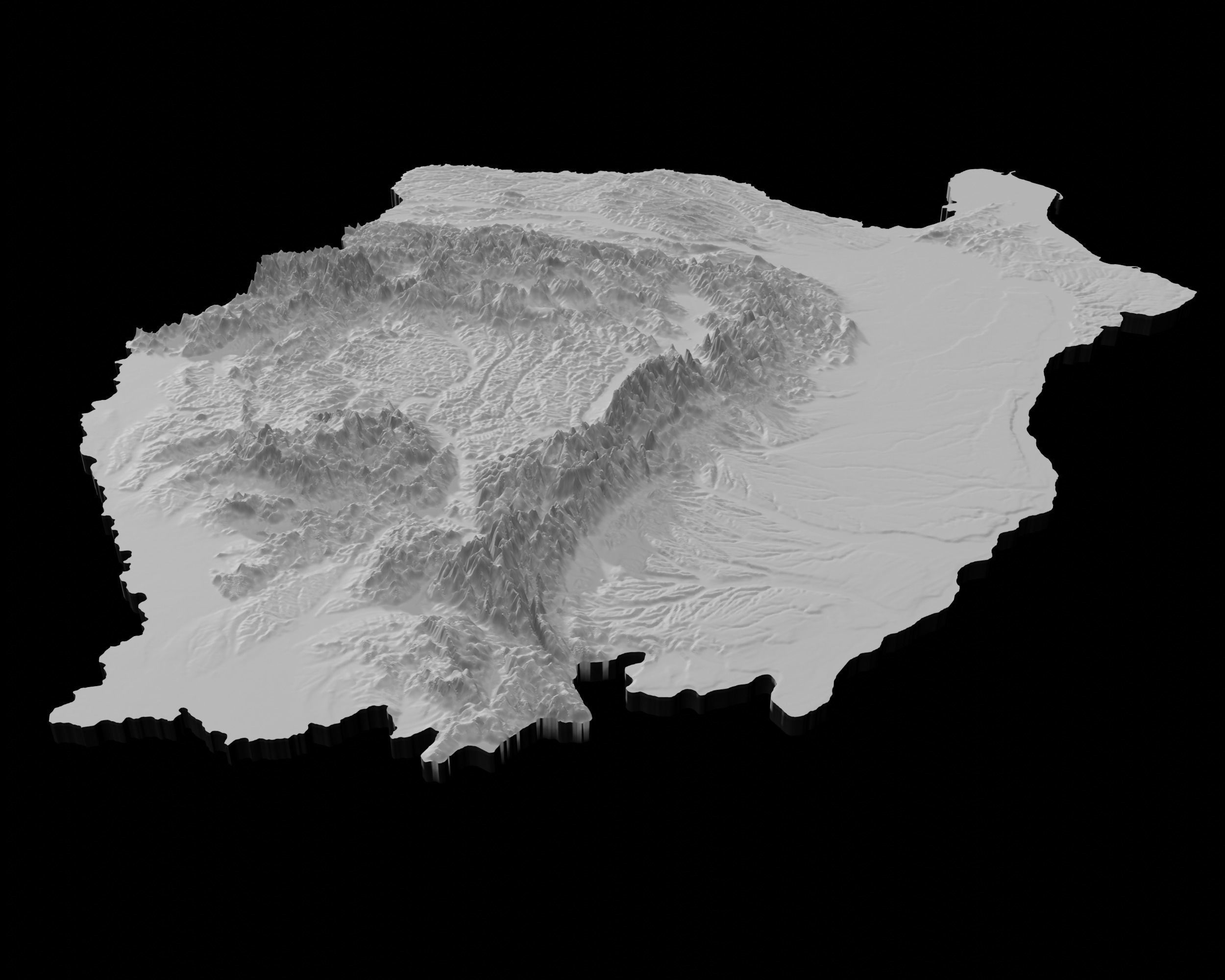 3D Topographical Map of Romania 3D model 3D printable | CGTrader