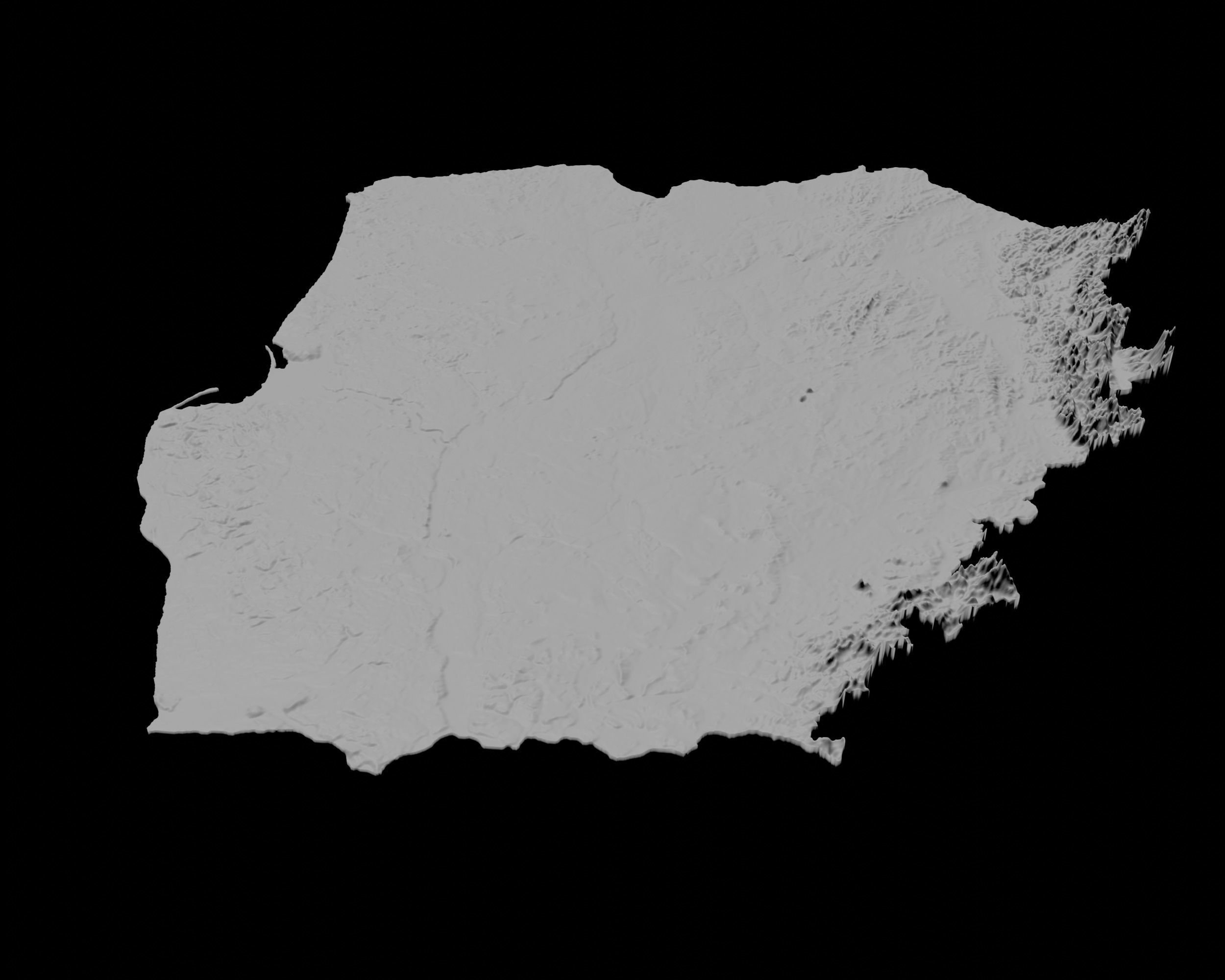 3D Topographical Map of Poland 3D model 3D printable | CGTrader