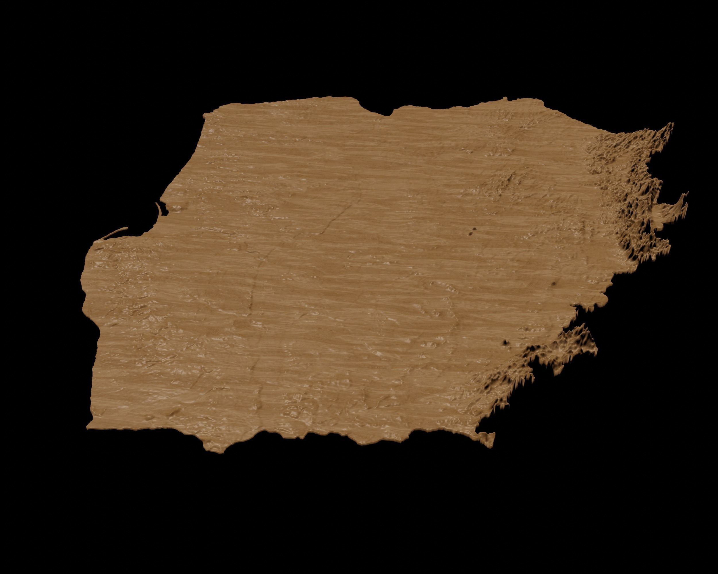 3D Topographical Map of Poland 3D model 3D printable | CGTrader