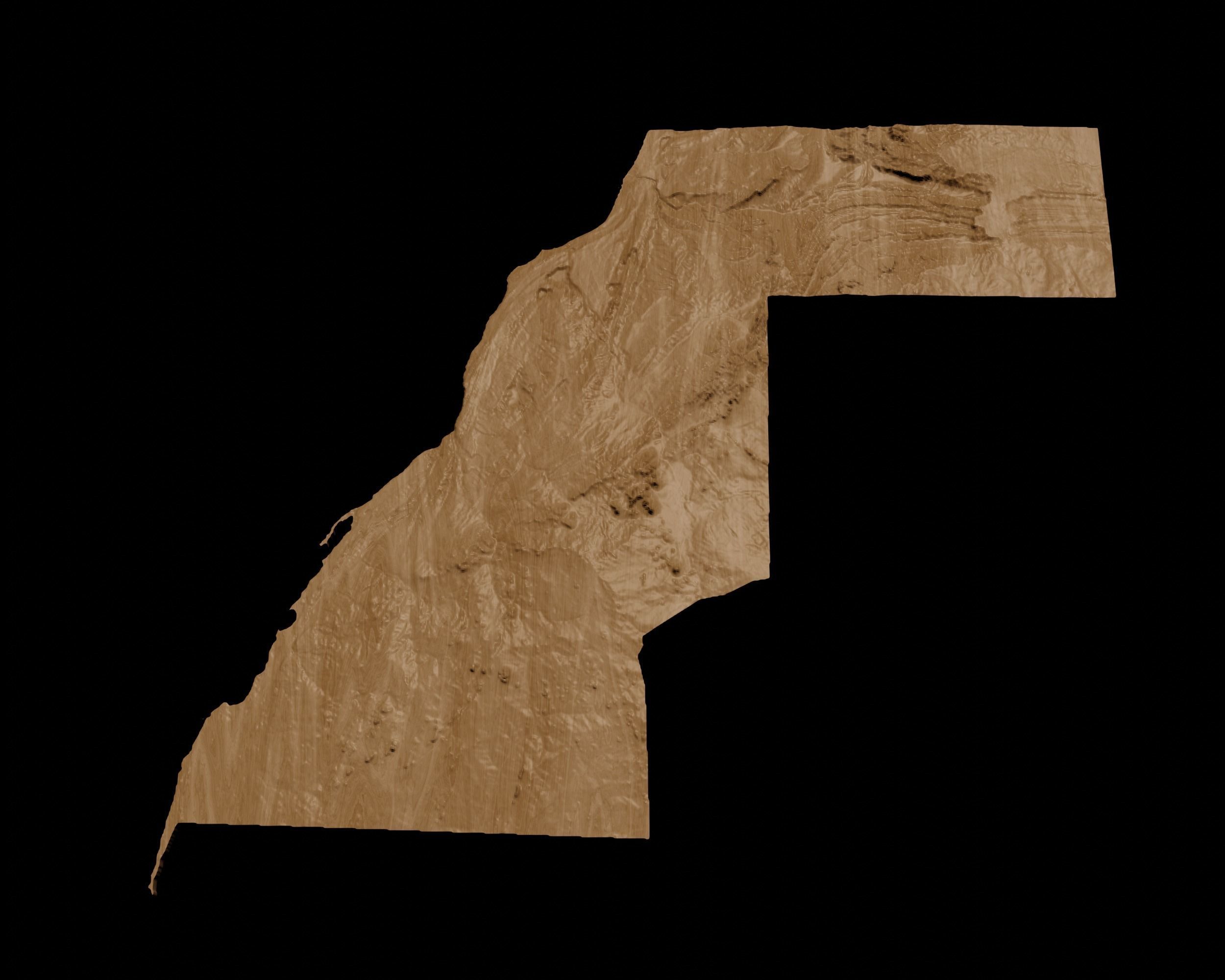 3D Topographical Map of Morocco and the Western Sahara 3D model 3D ...