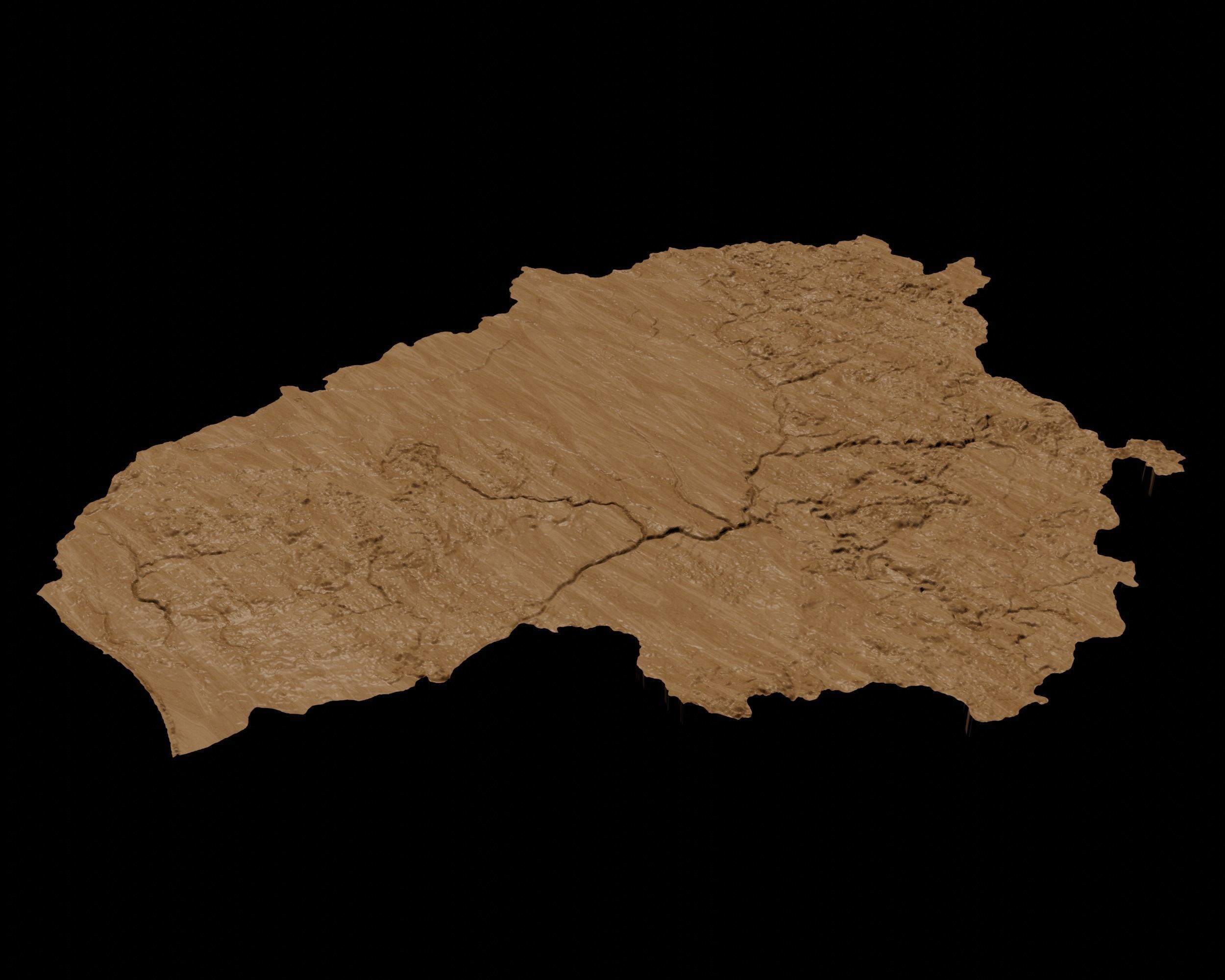 3D Topographical Map of Lithuania 3D model 3D printable | CGTrader