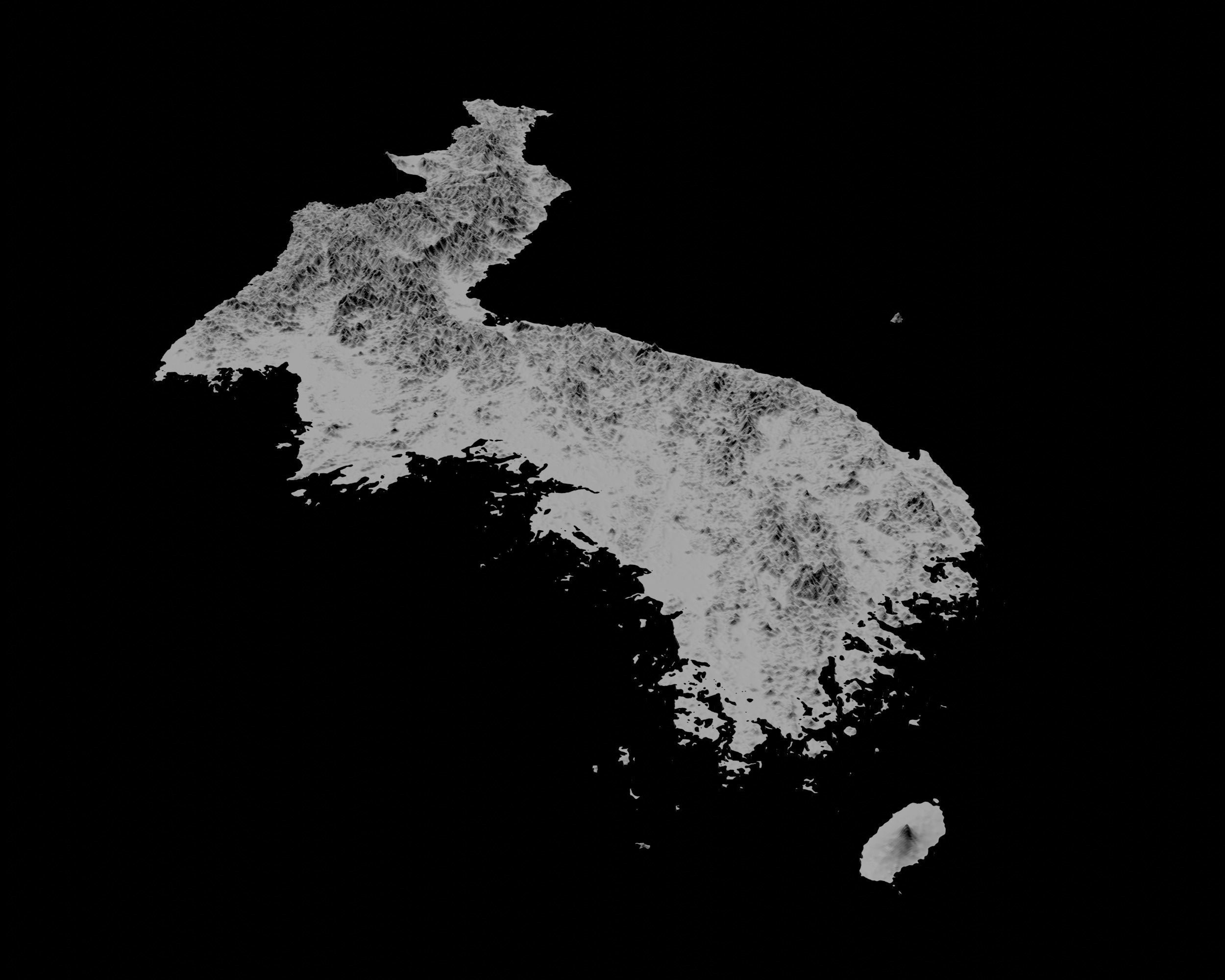 3D Topographical Map of Korea 3D model 3D printable | CGTrader