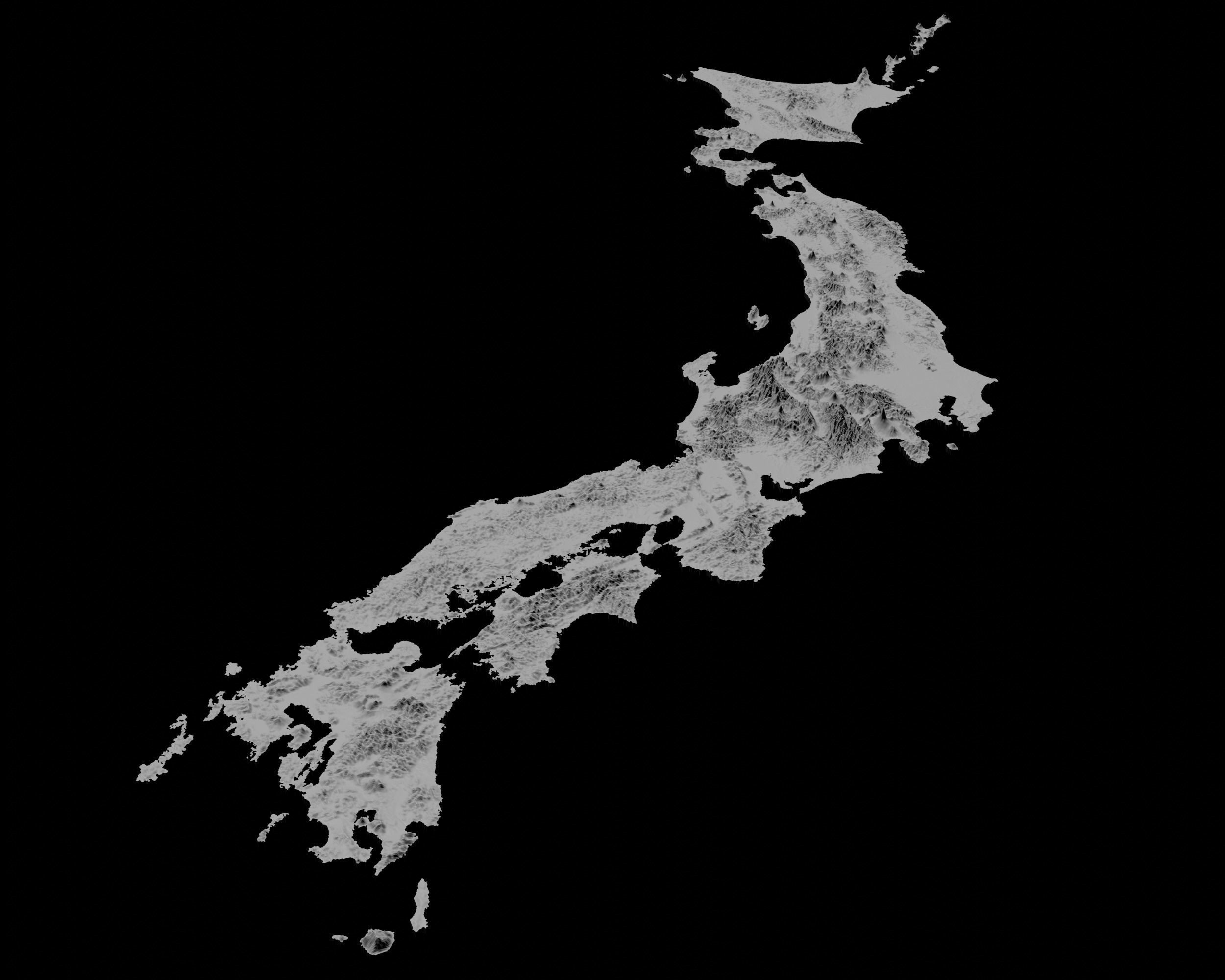 3D Topographical Map of Japan 3D model 3D printable | CGTrader