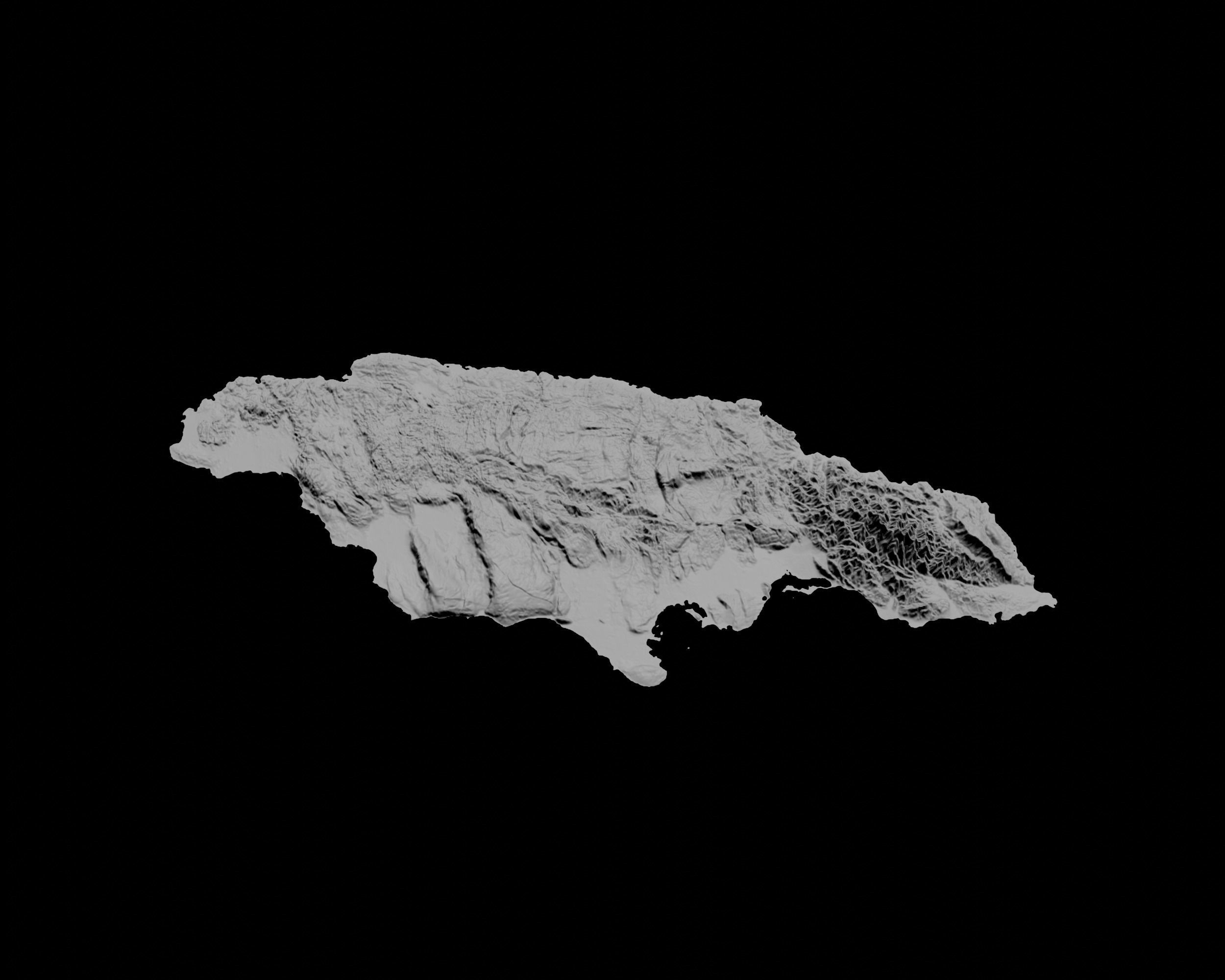 3D Topographical Map of Jamaica 3D model 3D printable | CGTrader