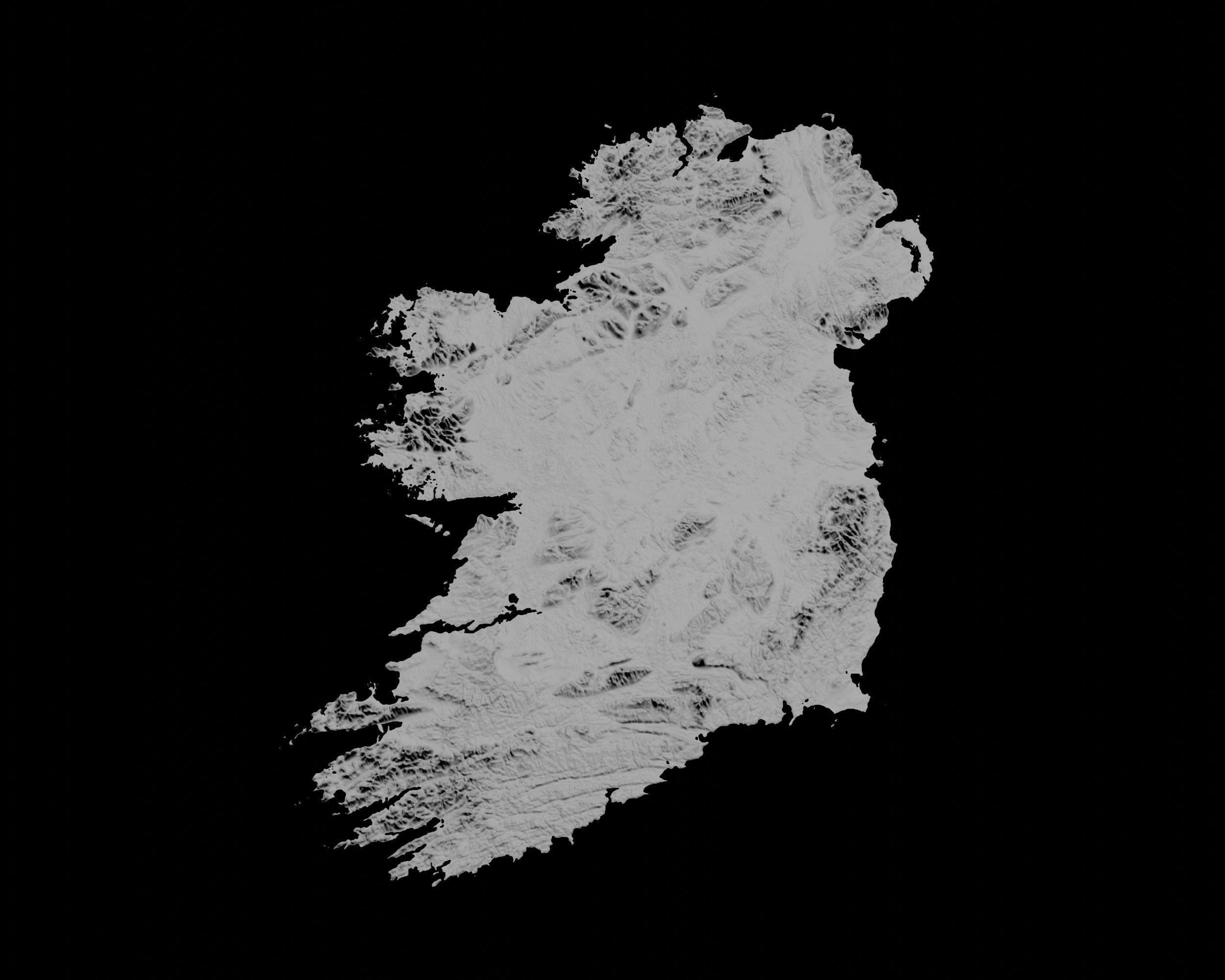 3D Topographical Map of Ireland 3D model 3D printable | CGTrader