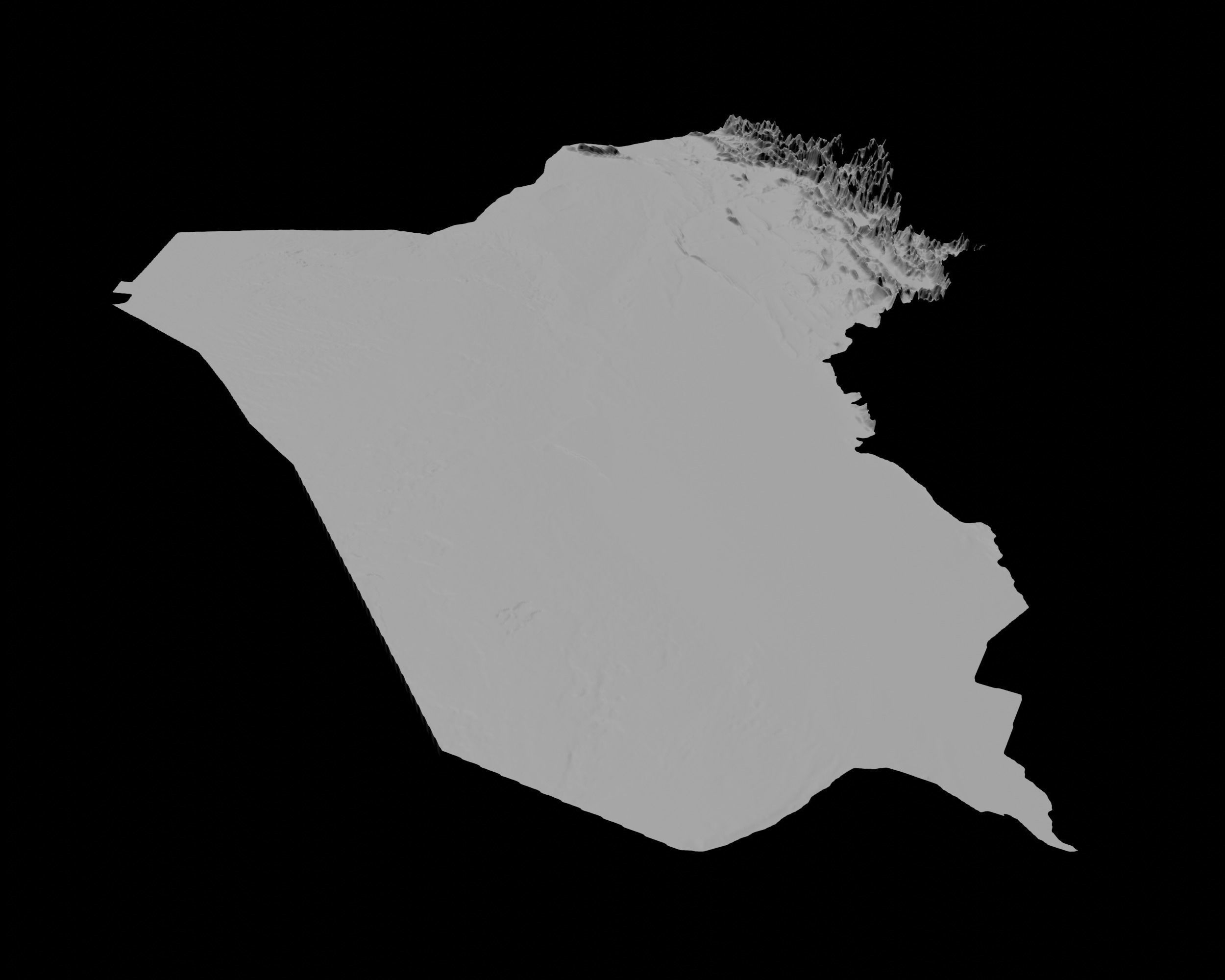 3D Topographical Map of Iraq 3D model 3D printable | CGTrader