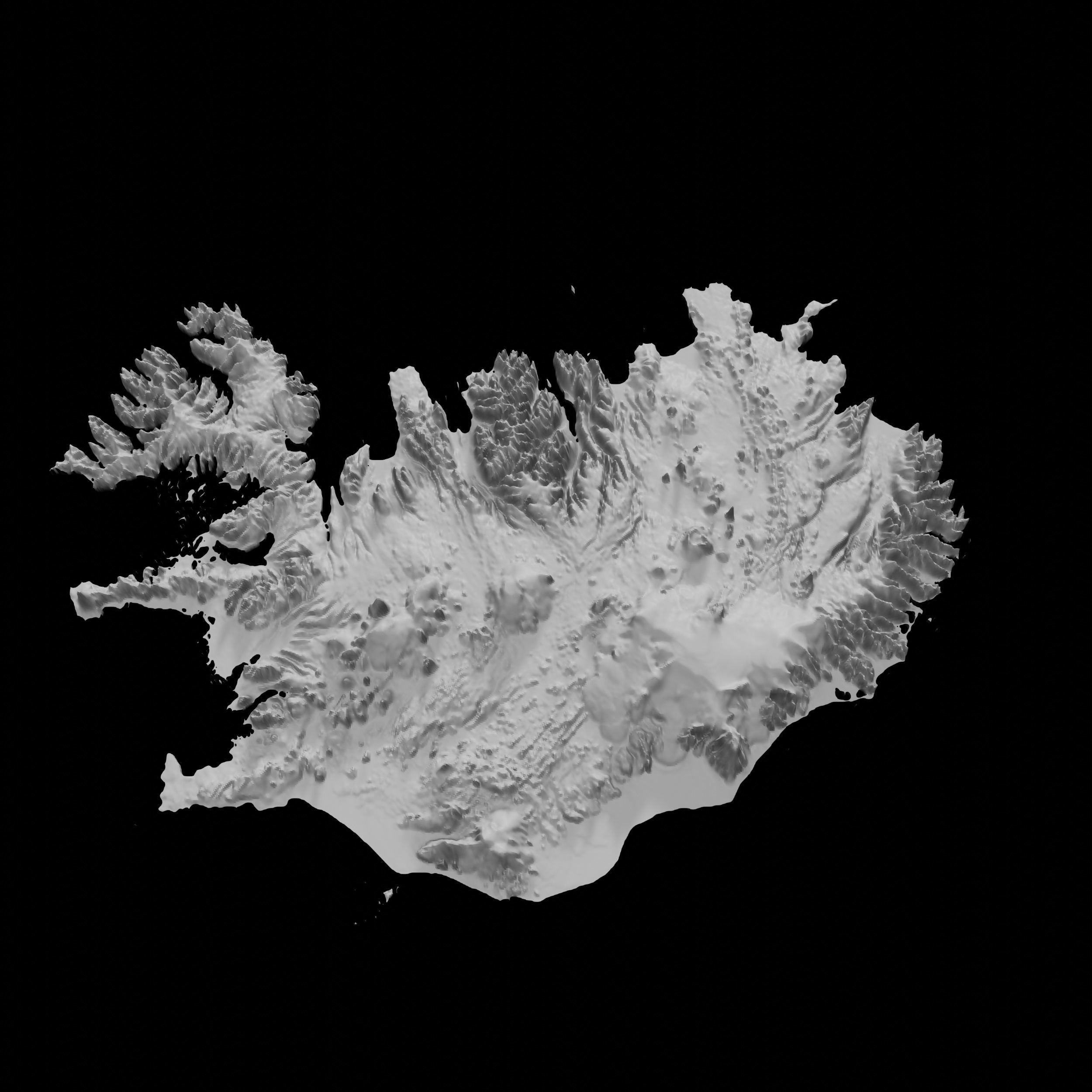 3D Topographical Map of Iceland 3D model 3D printable | CGTrader