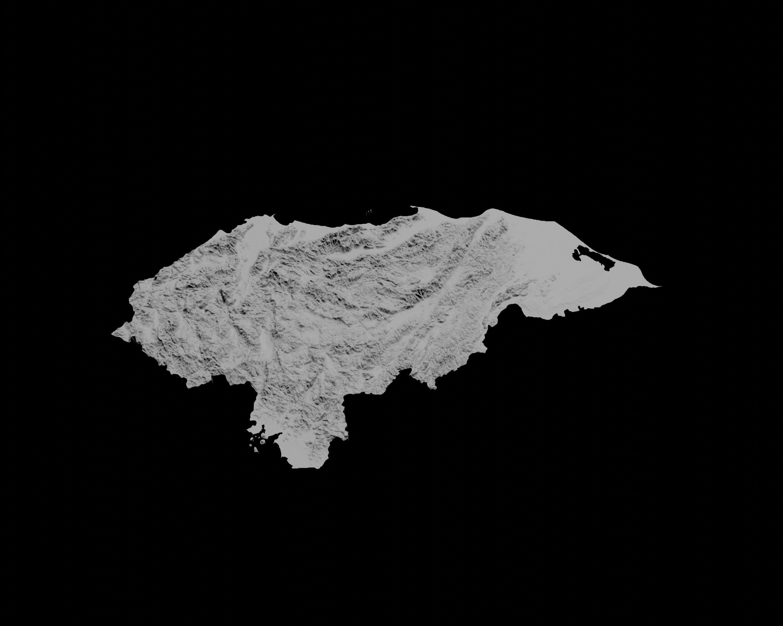 3D Topographical Map of Honduras 3D model 3D printable | CGTrader
