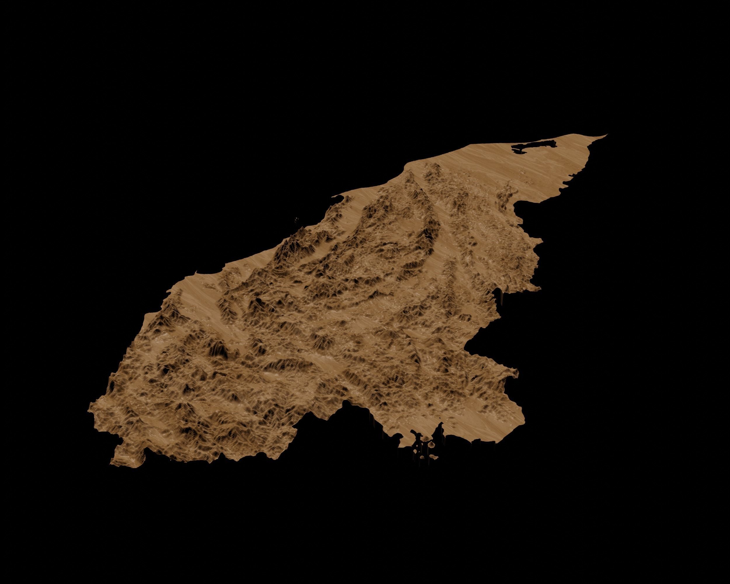 3D Topographical Map of Honduras 3D model 3D printable | CGTrader