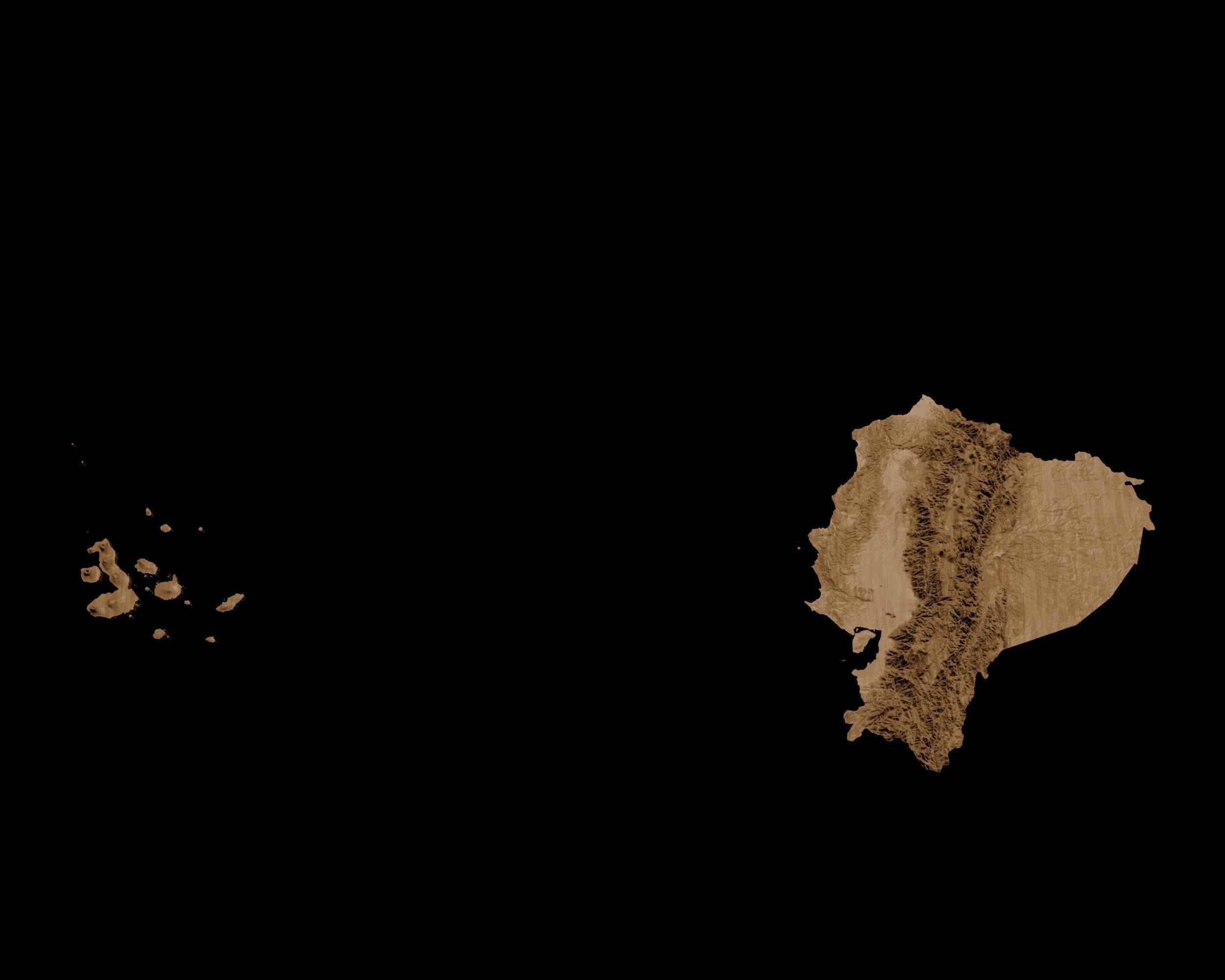 3D Topographical Map of Ecuador 3D model 3D printable | CGTrader