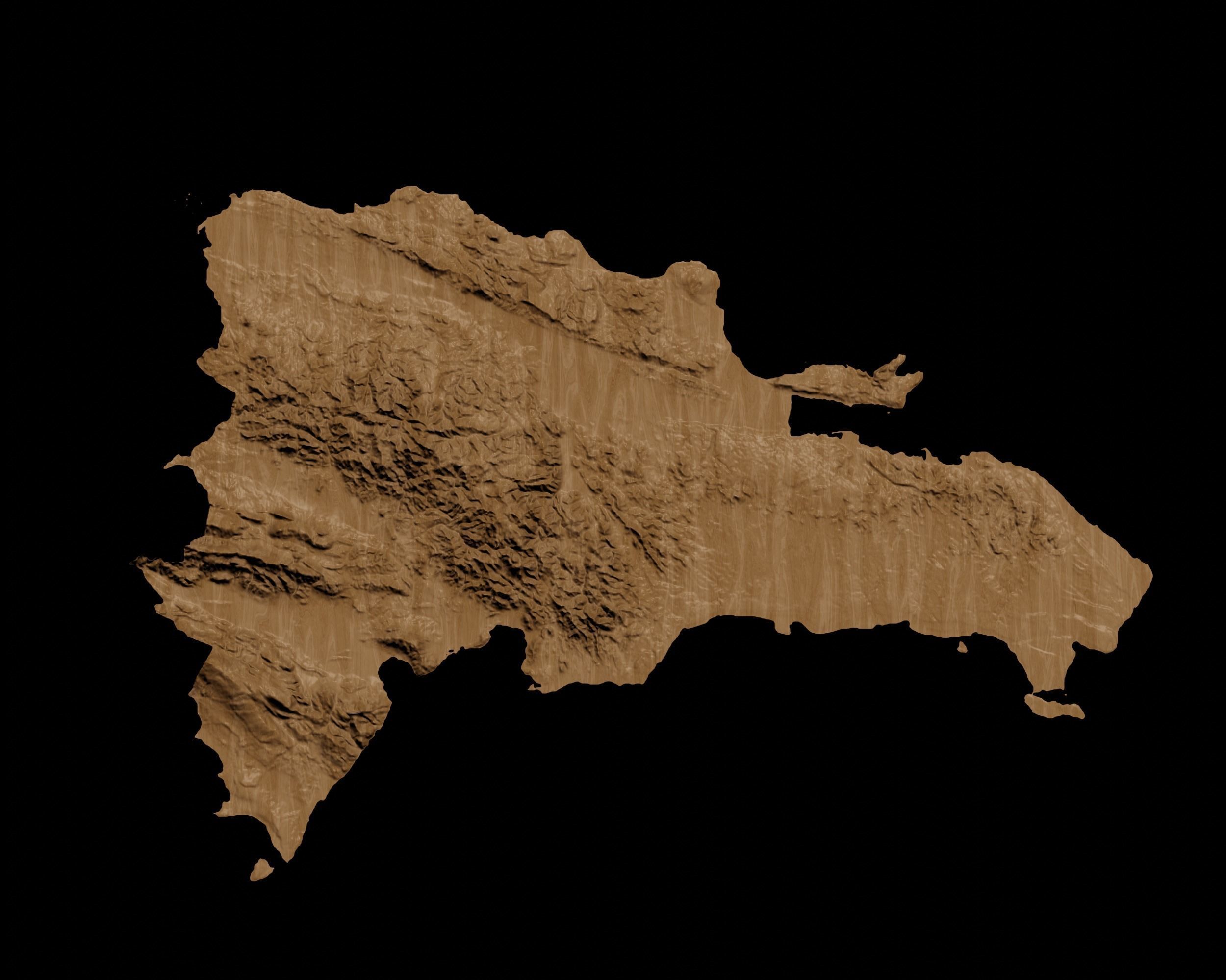 3D Topographical Map of the Dominican Republic 3D model 3D printable ...
