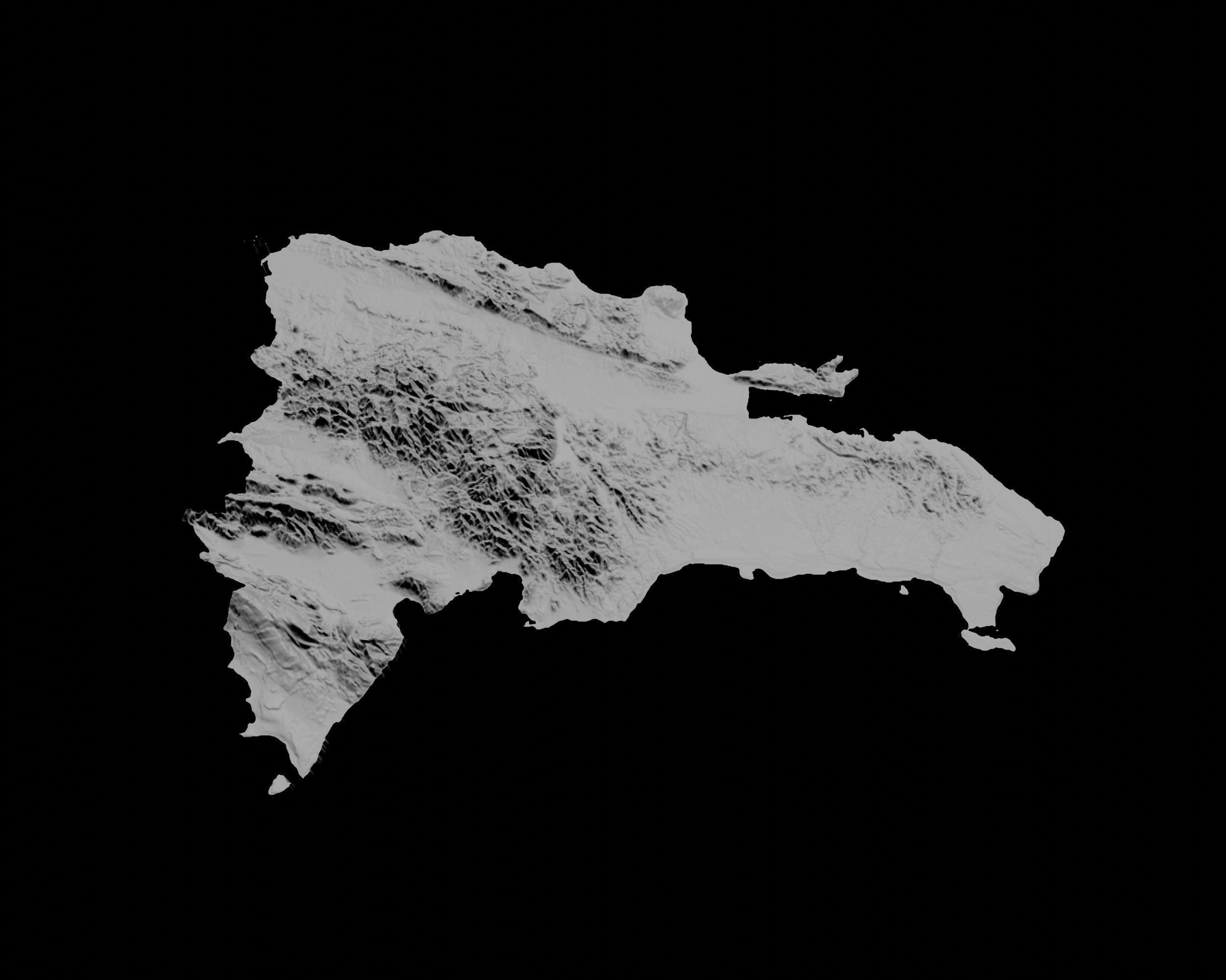 3D Topographical Map of the Dominican Republic 3D model 3D printable ...
