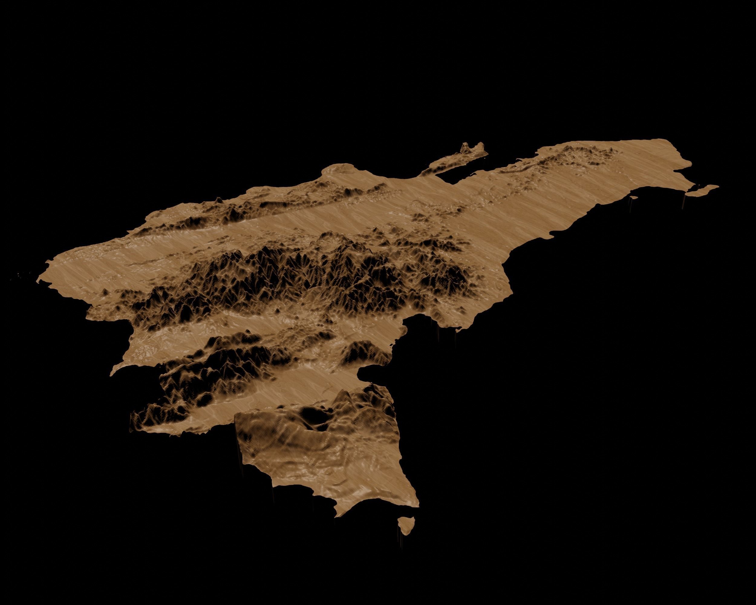 3D Topographical Map of the Dominican Republic 3D model 3D printable ...