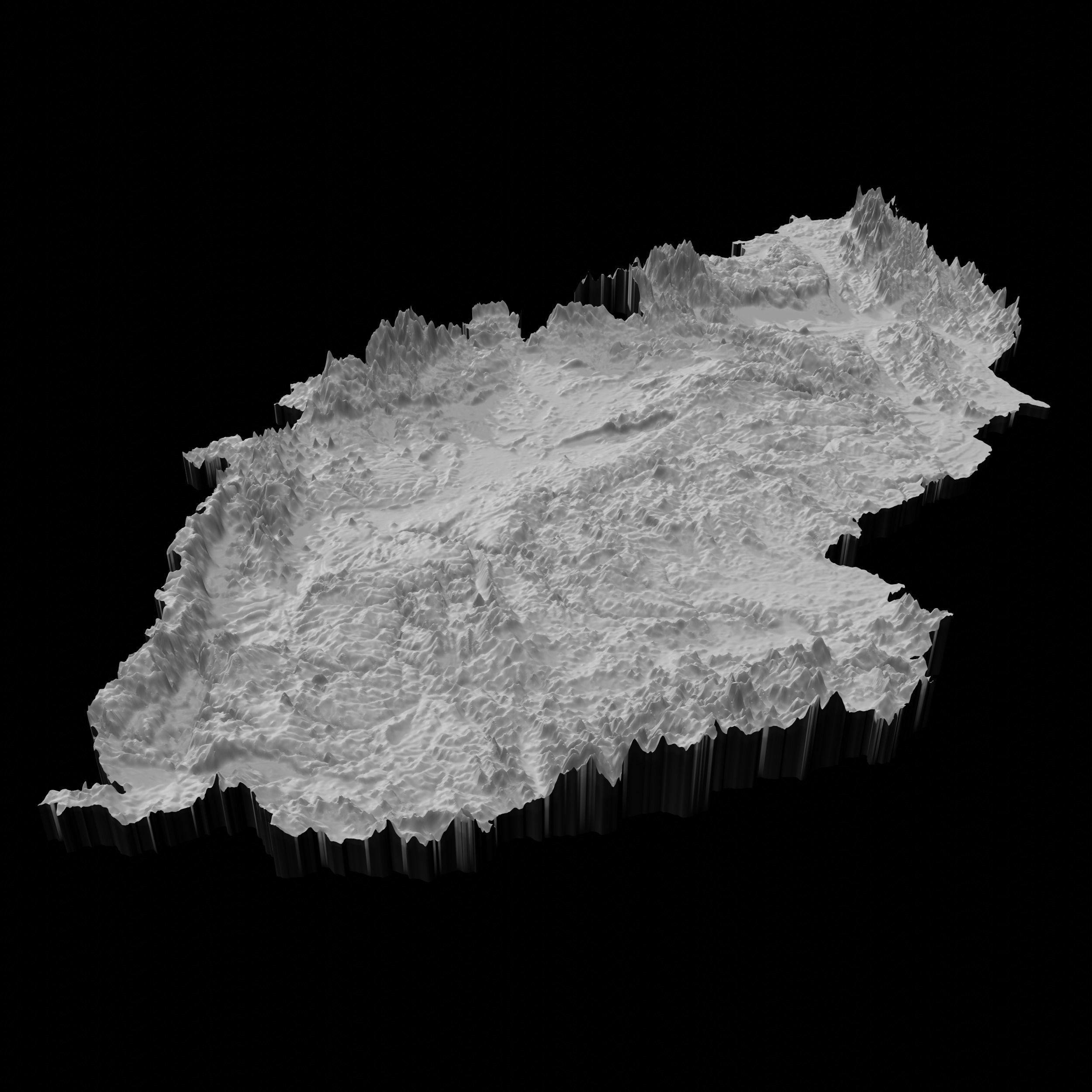 3D Topographical Map of Czechia 3D model 3D printable | CGTrader