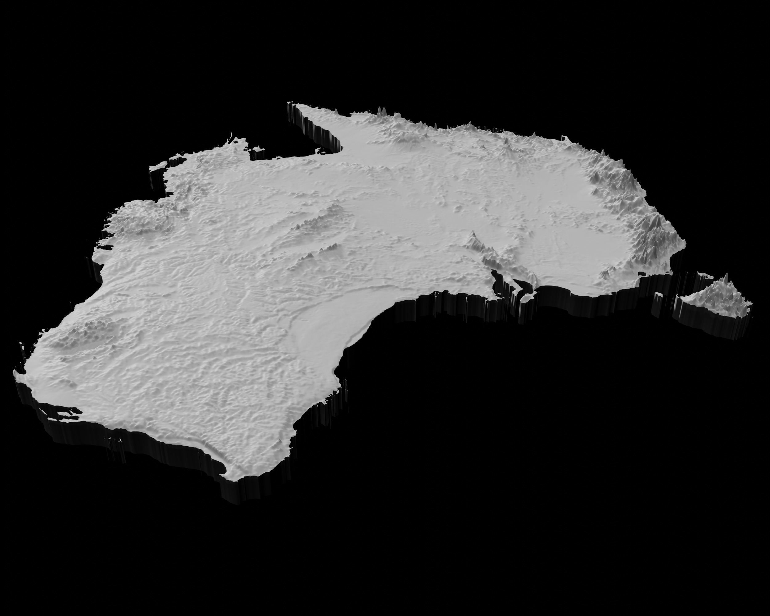 3D Topographical Map of Australia 3D model 3D printable | CGTrader