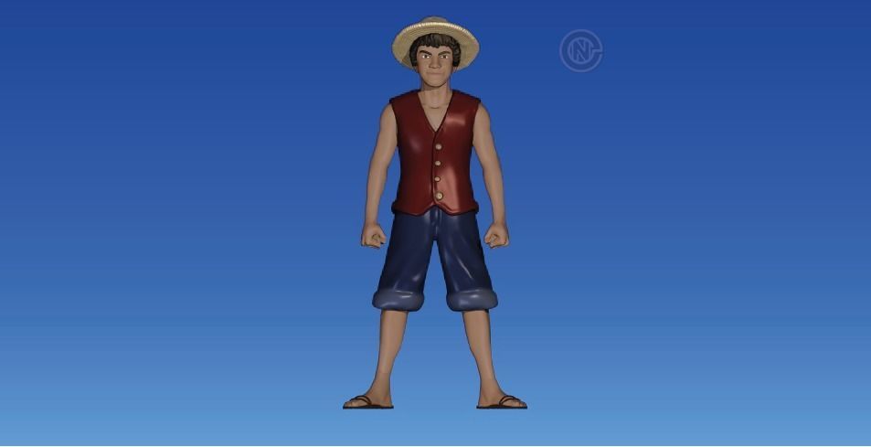 MONKEY D LUFFY ONE PIECE LIVE ACTION NETFLIX INAKI GODOY FIGURA 3D ...