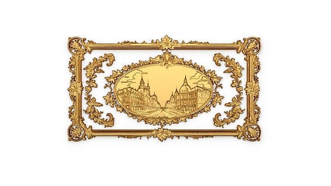 Plaster decorative frame ornament 10 3D model | CGTrader