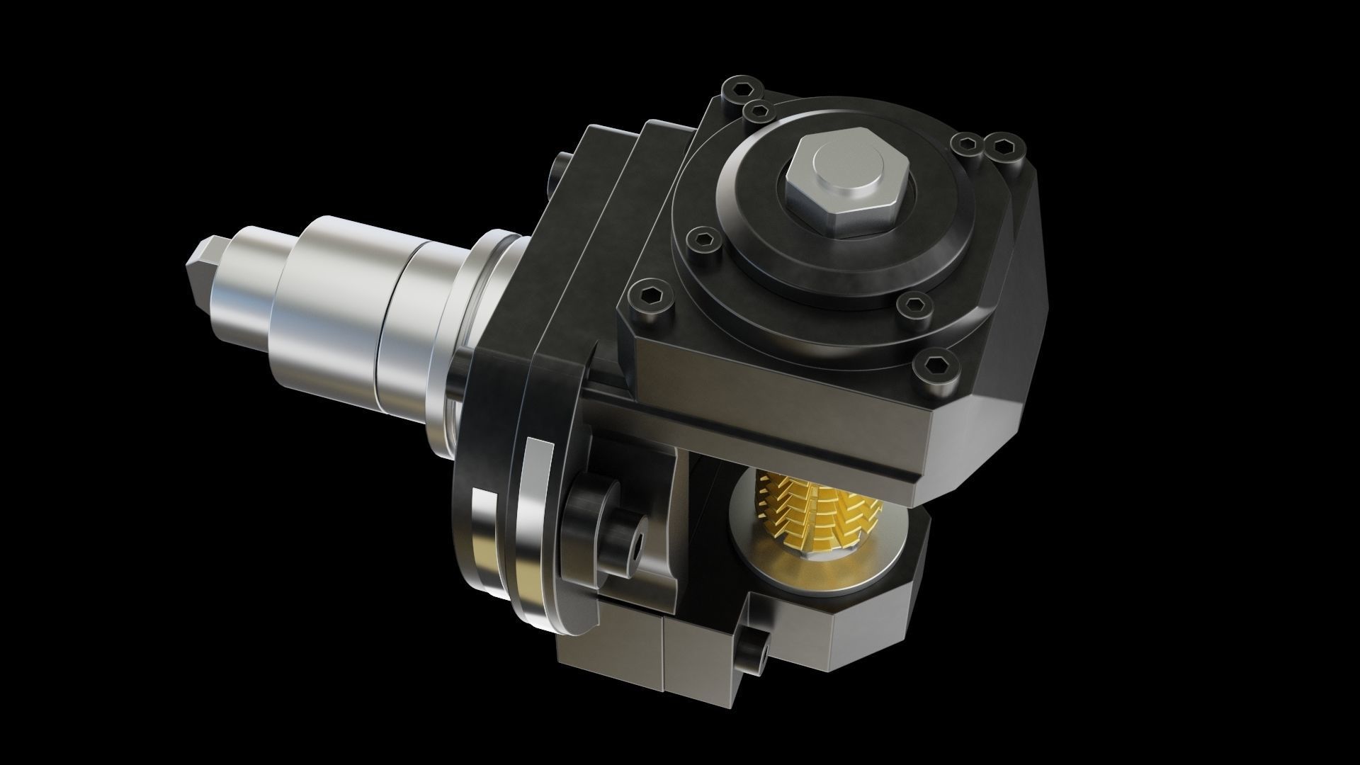 Power Tool Turrets for CNC Lathe 3D model rigged | CGTrader