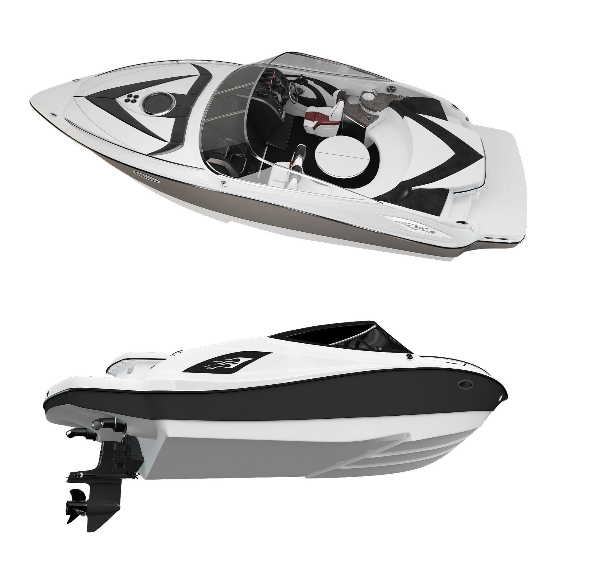 speedboat Modern yacht 3D model | CGTrader