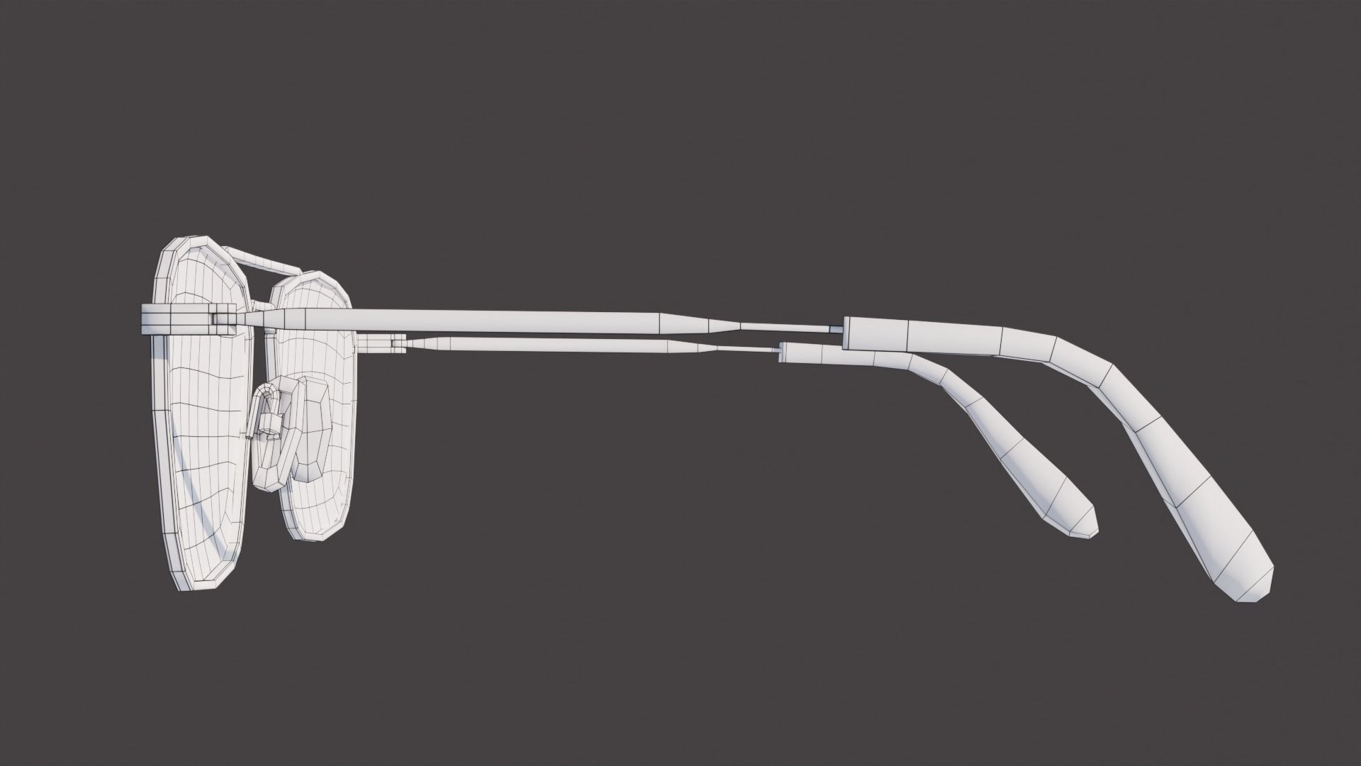 Rectangular sunglass 3d model 3D model | CGTrader