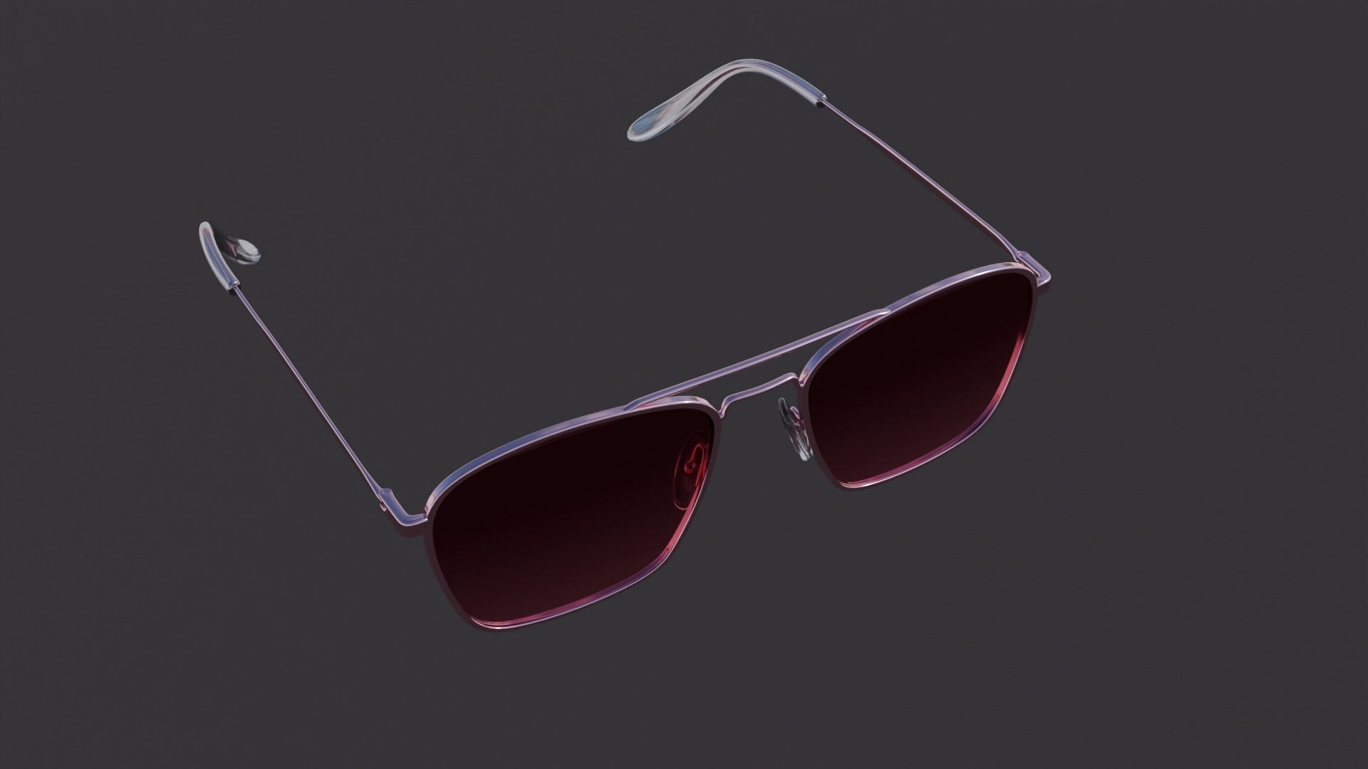 Rectangular sunglass 3d model 3D model | CGTrader