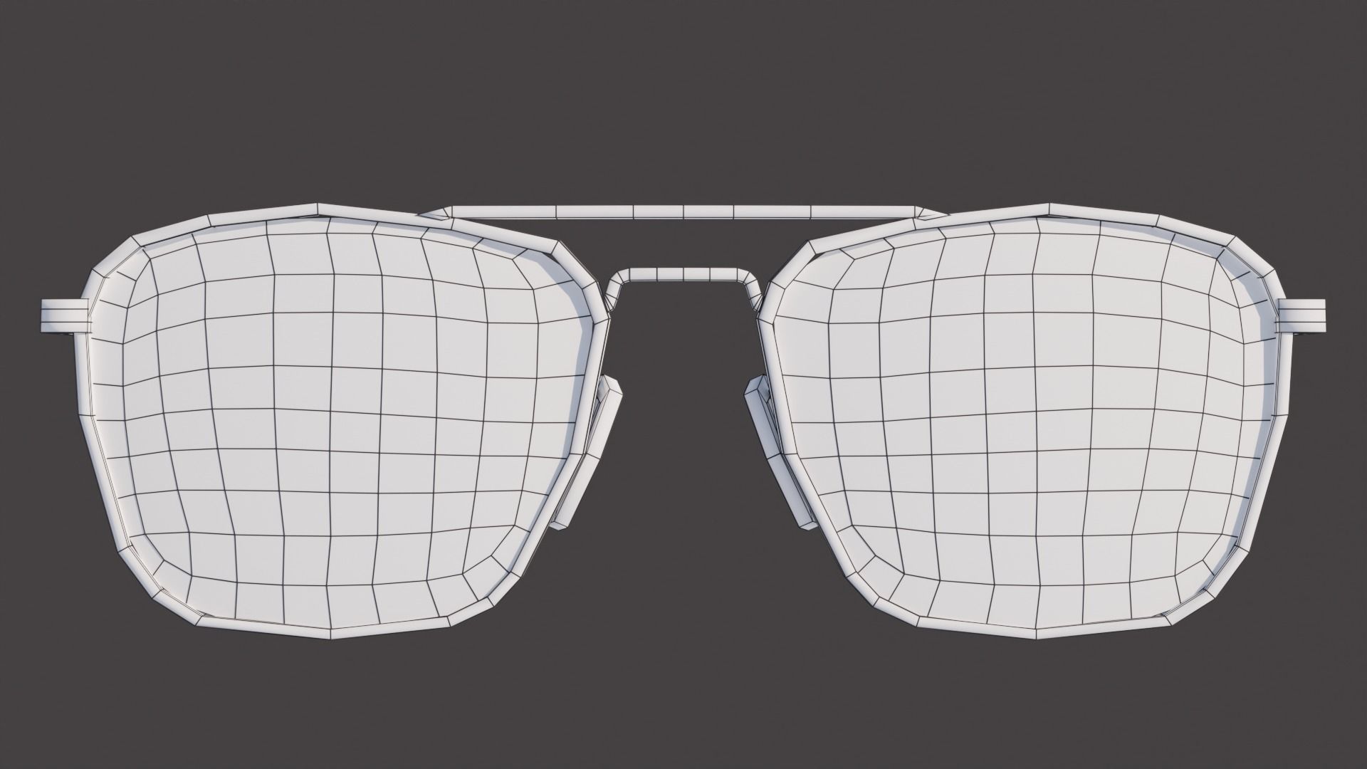 Rectangular sunglass 3d model 3D model | CGTrader