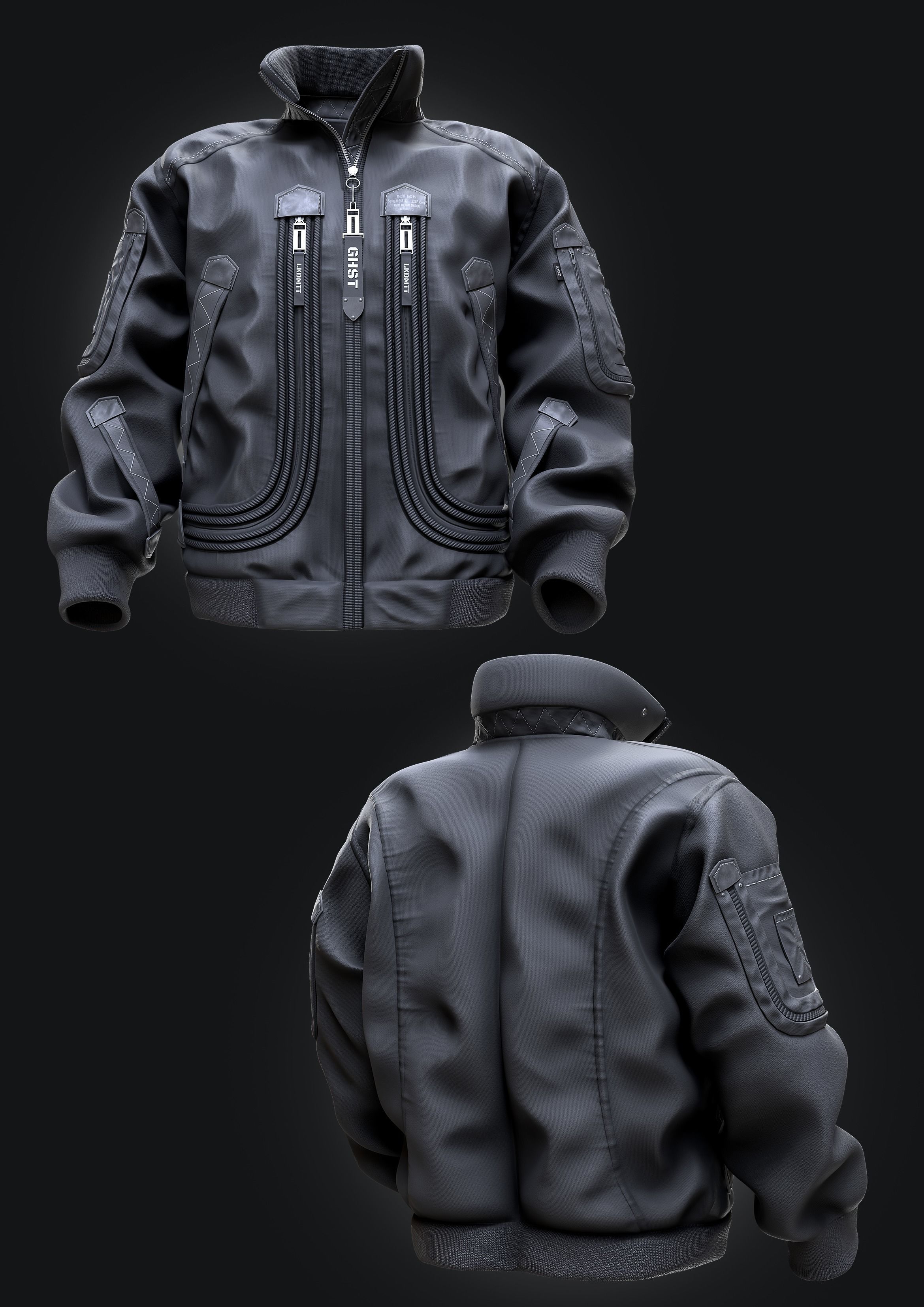 3D model Modern Jacket - Tutorial VR / AR / low-poly | CGTrader