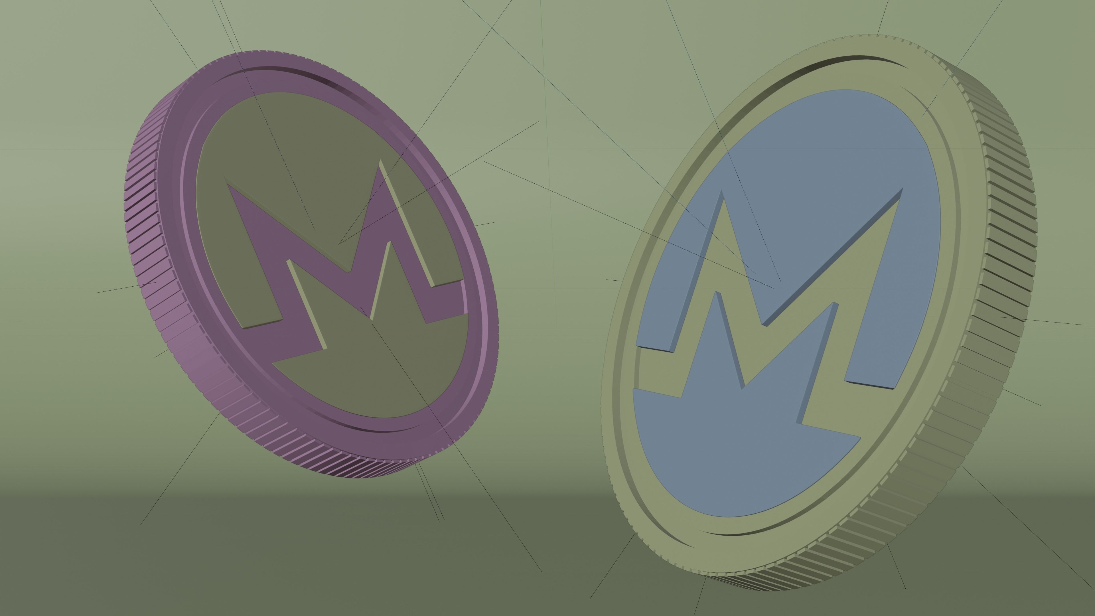 Monero Coin 3D Model 3D model | CGTrader