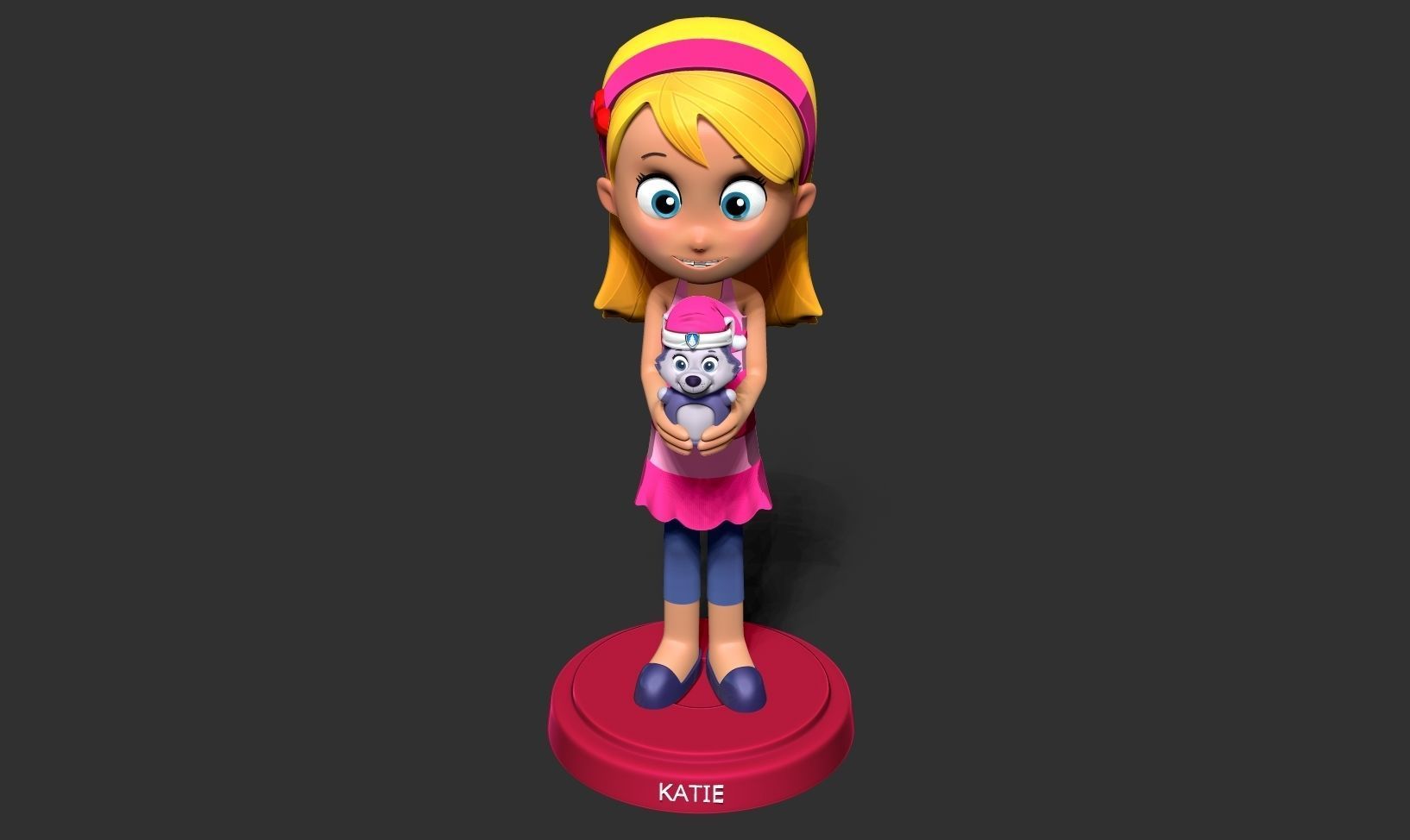 Katie Paw Patrol Fanart 3d Model 3d Printable Cgtrader