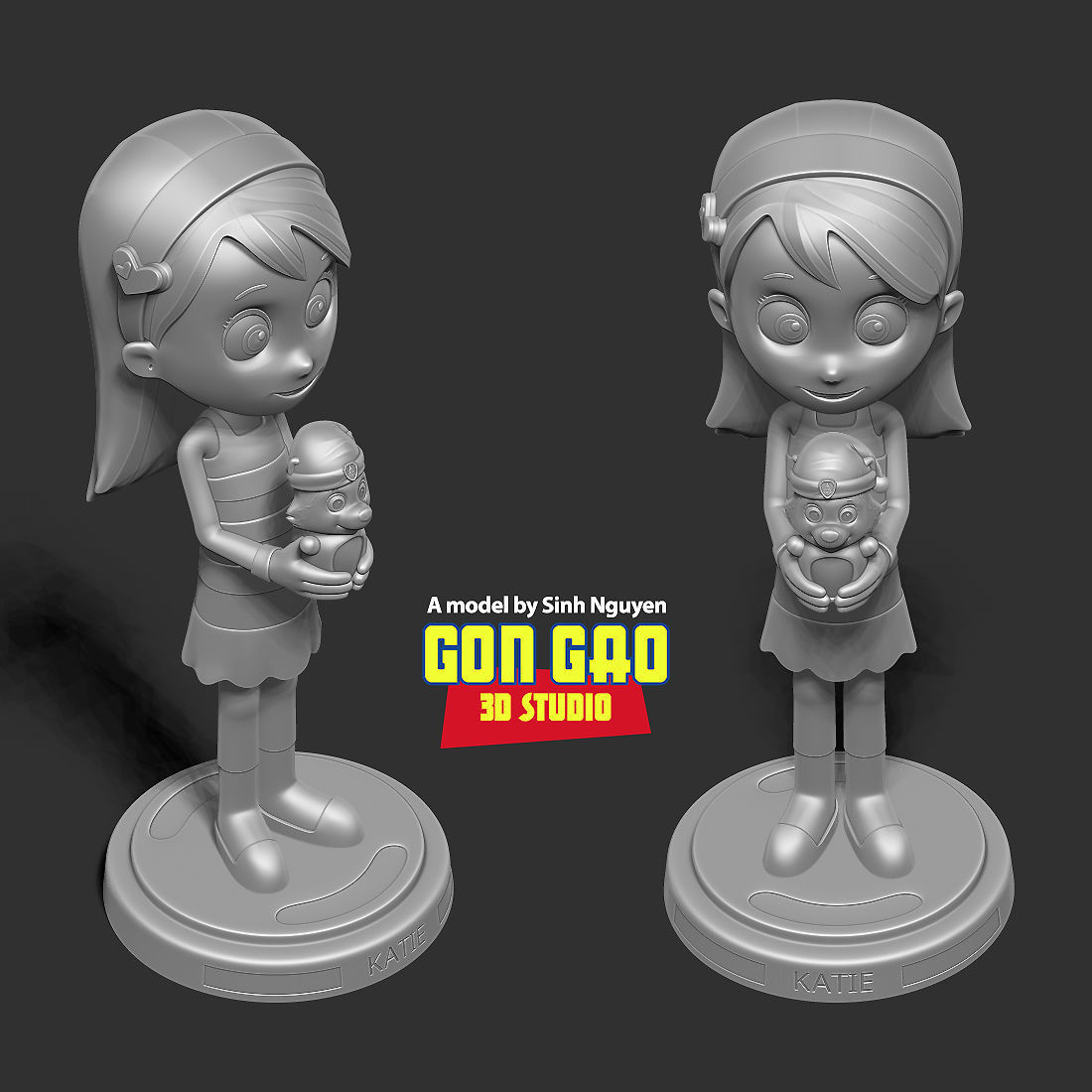 Katie - Paw Patrol Fanart 3D model 3D printable | CGTrader